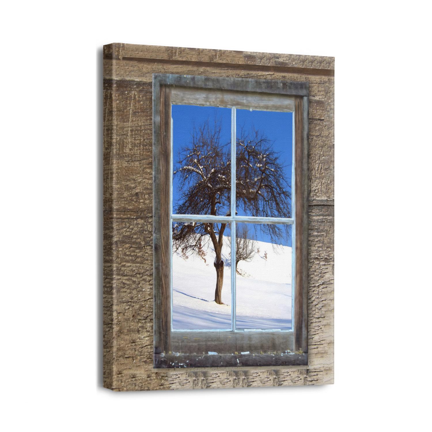 Canvas Wall Art for Living Room Natural Landscape Window View (1) Wall Decor for Bedroom ...