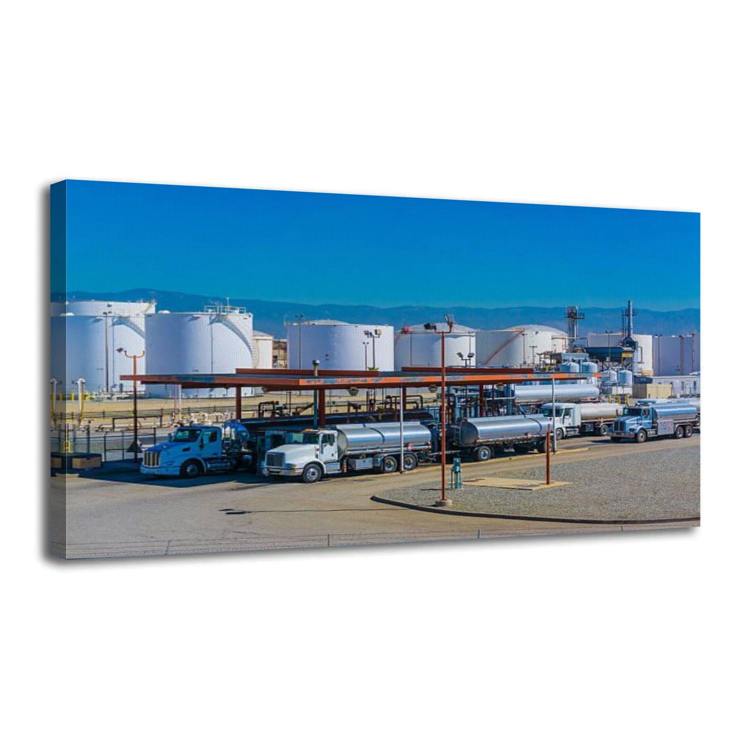 Canvas Wall Art fuel tanker trucks petroleum stations pictures Wall ...