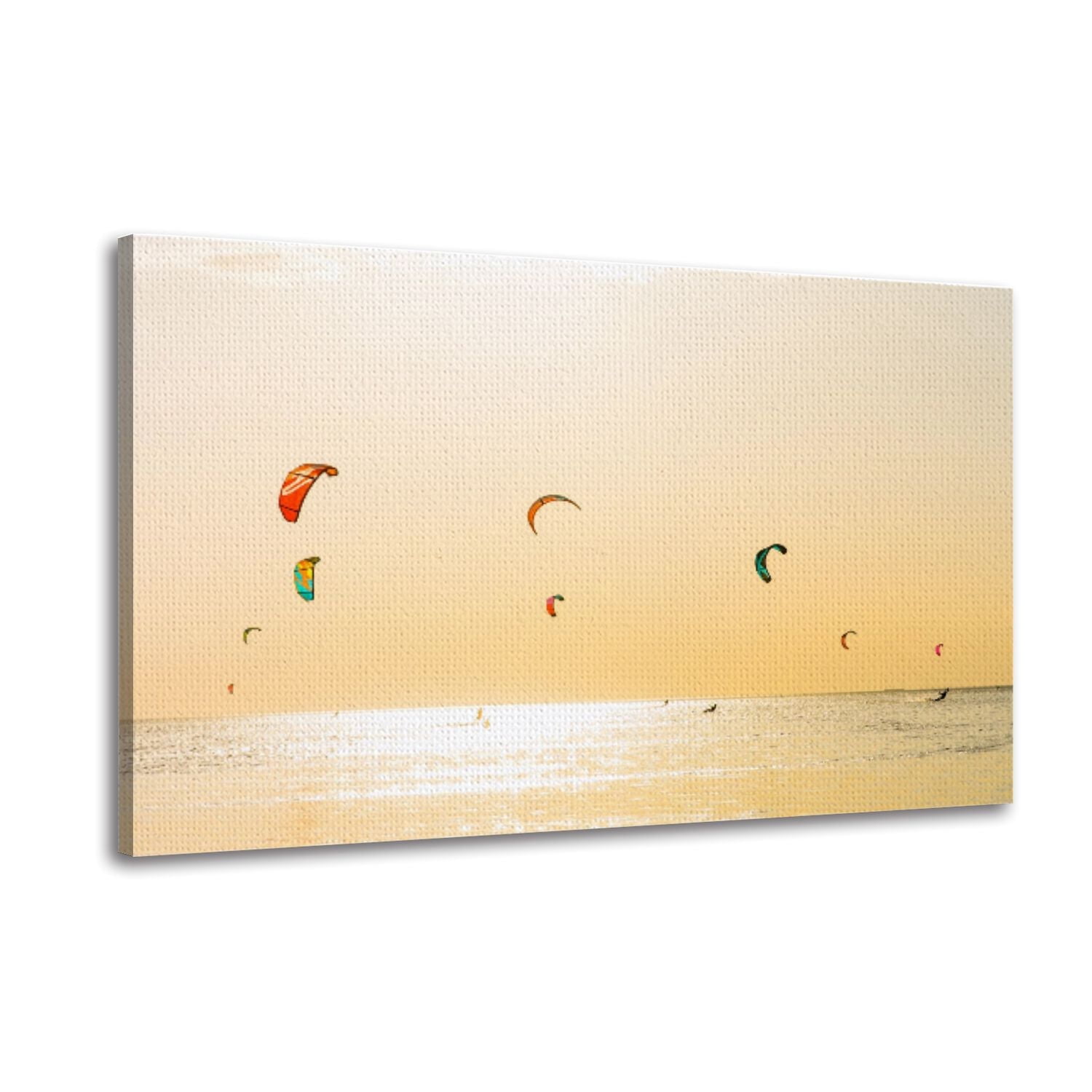 Canvas Wall Art kite surfing lot silhouettes kites sky holidays Wall ...