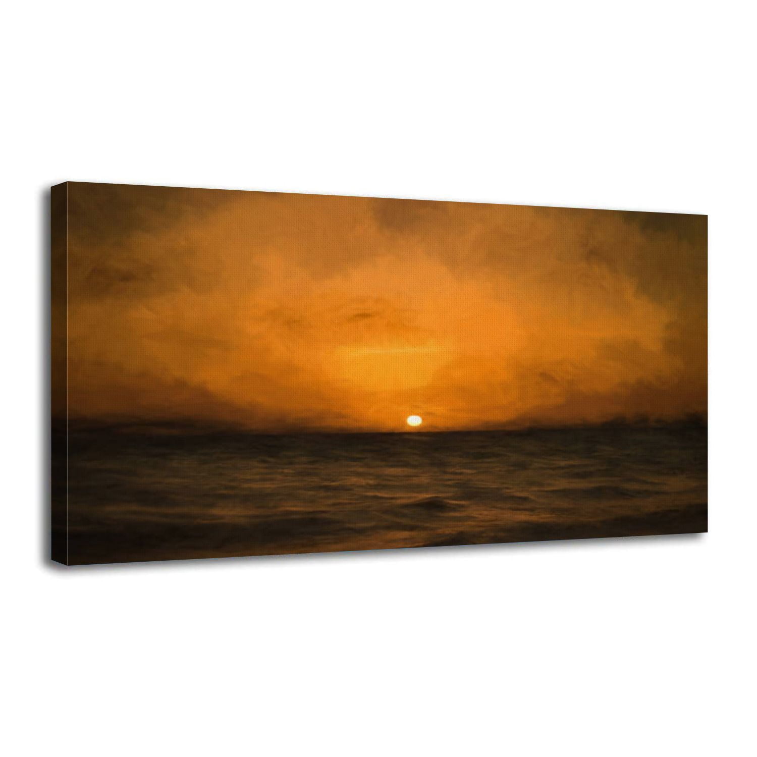Canvas Wall Art long exposure sea golden hour as dawn starts to break ...