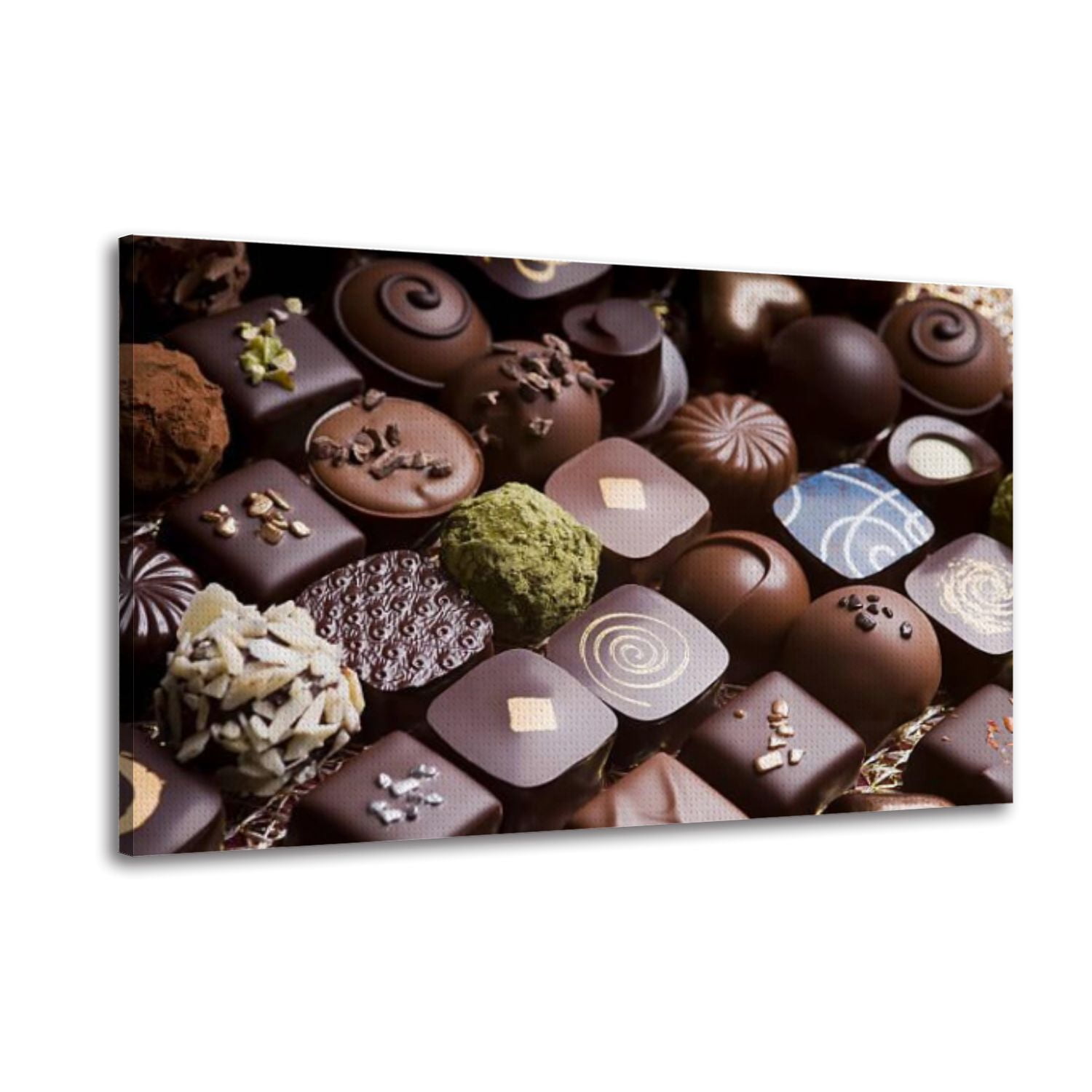 Canvas Wall Art luxury milk dark chocolate truffles bittersweet ...