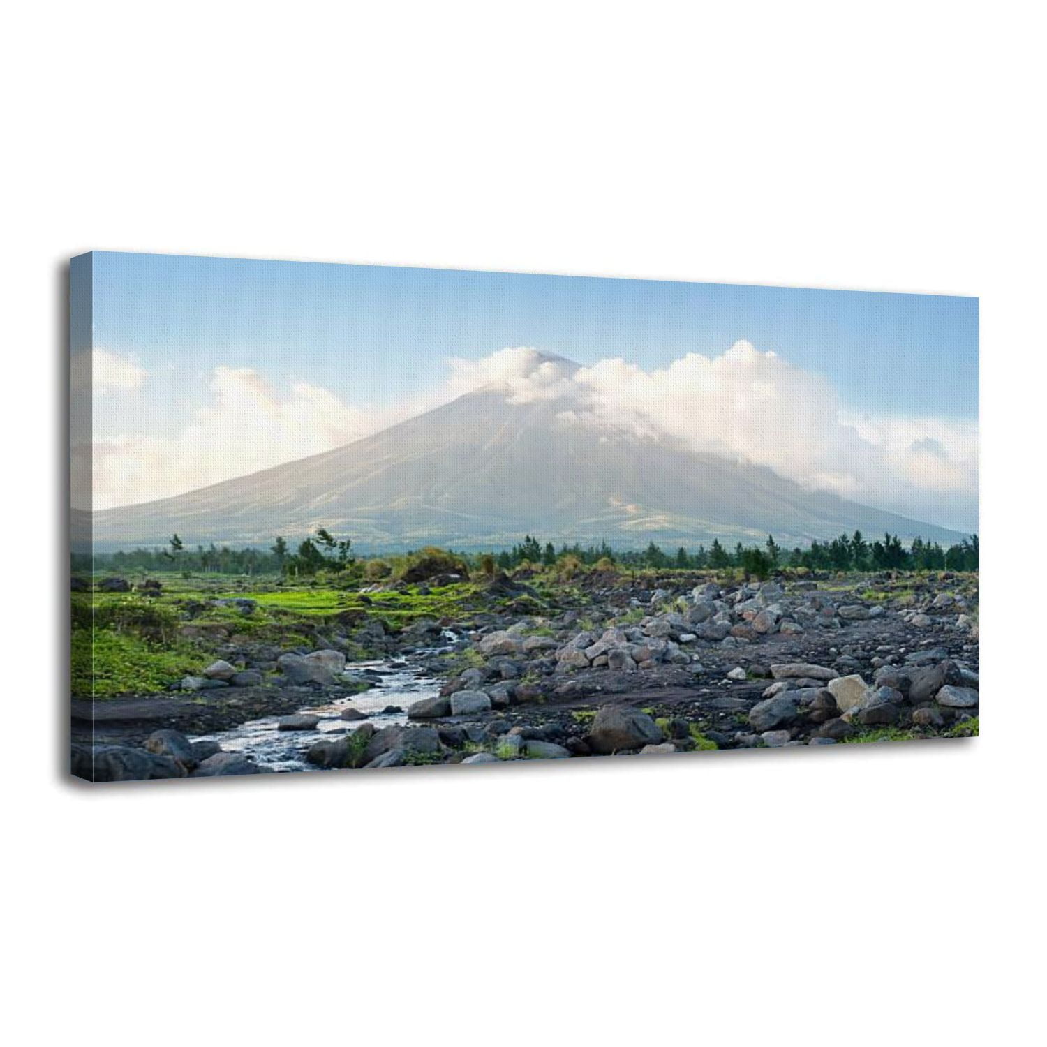 Canvas Wall Art mayon volcano eruptions pictures Wall Decor for Living ...