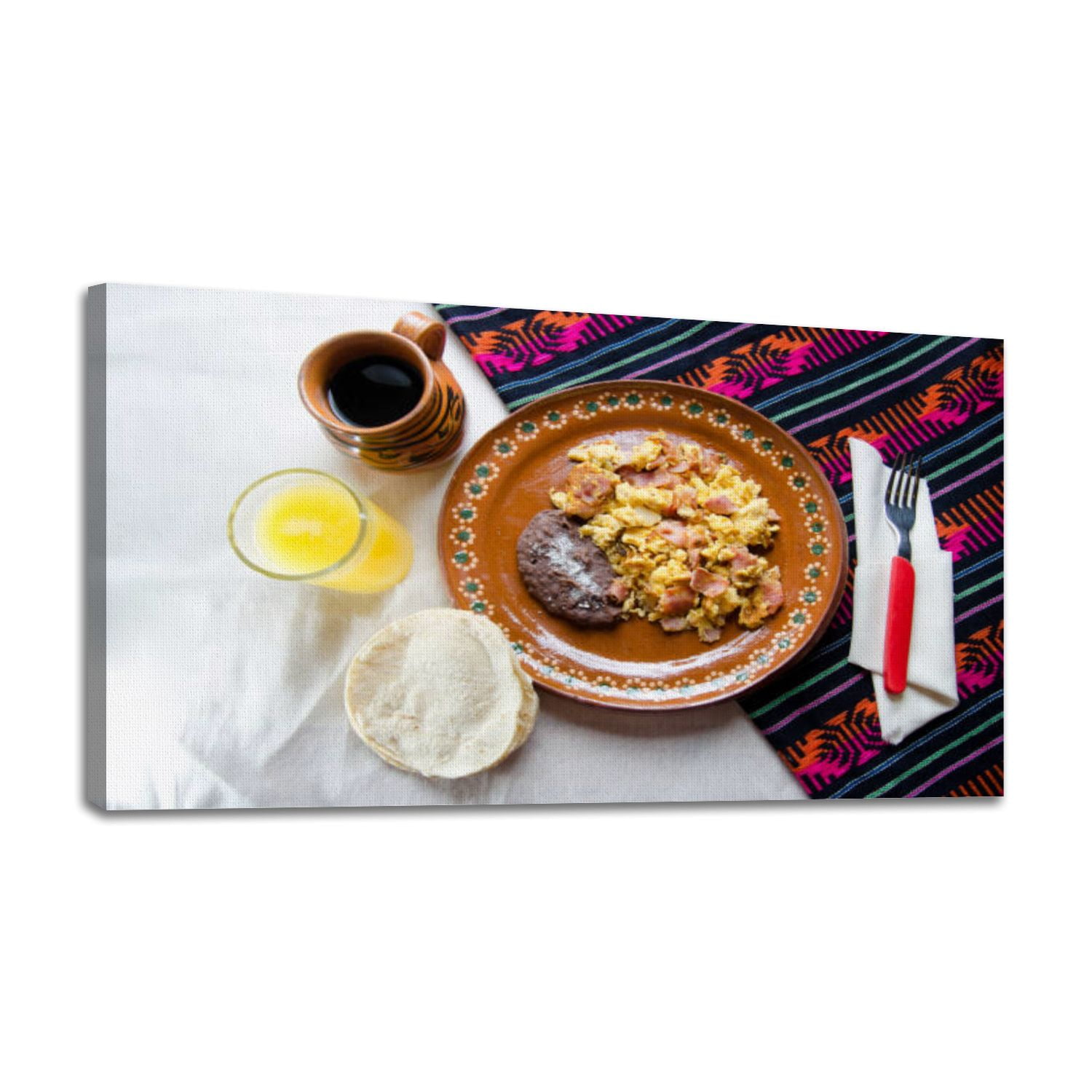 Canvas Wall Art mexican Scrambled eggs ham Wall Decor for Living Room ...