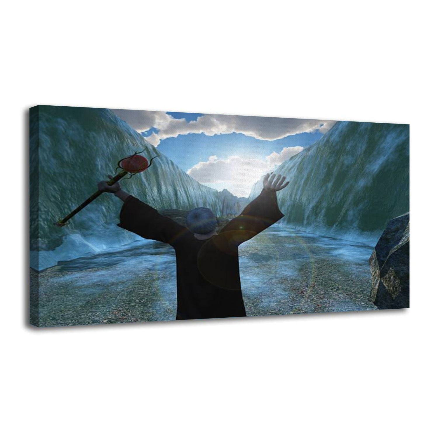 Canvas Wall Art moses parting red sea miracles pictures Wall Decor for ...
