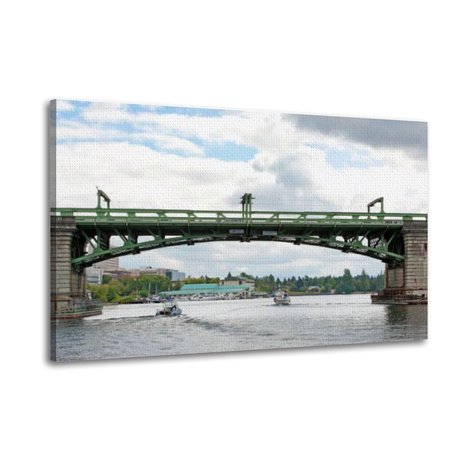 Canvas Wall Art old lifting bridge lake union seattle state Wall Decor for Living Room Bathroom ...