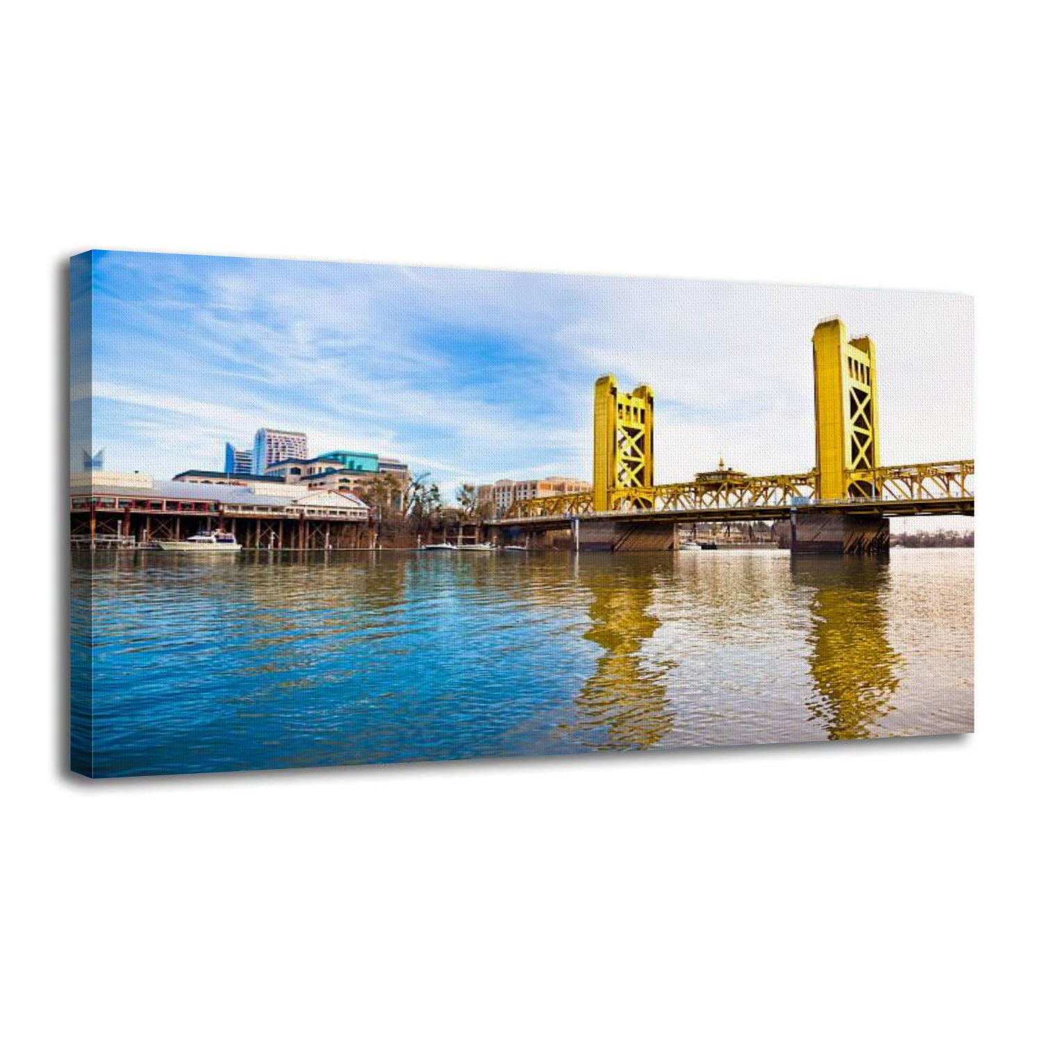 Canvas Wall Art old sacramento drawbridge autumn sacramentos pictures ...