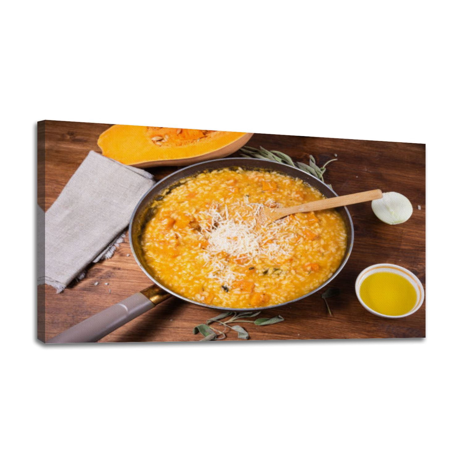 Canvas Wall Art process cooking risotto pumpkin risotto pan grated ...