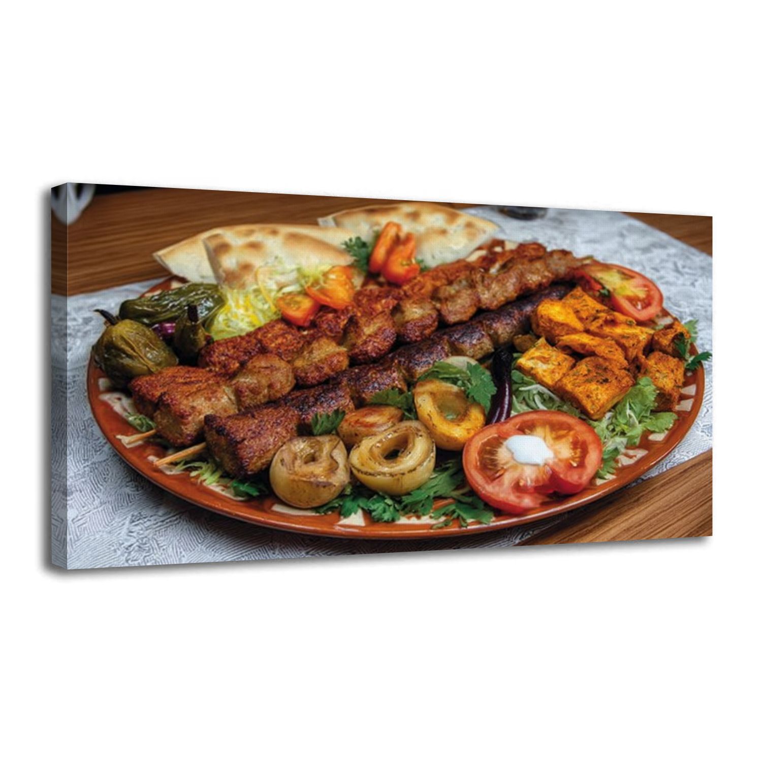 Canvas Wall Art shish kebab yummy traditional food royalty free Wall ...