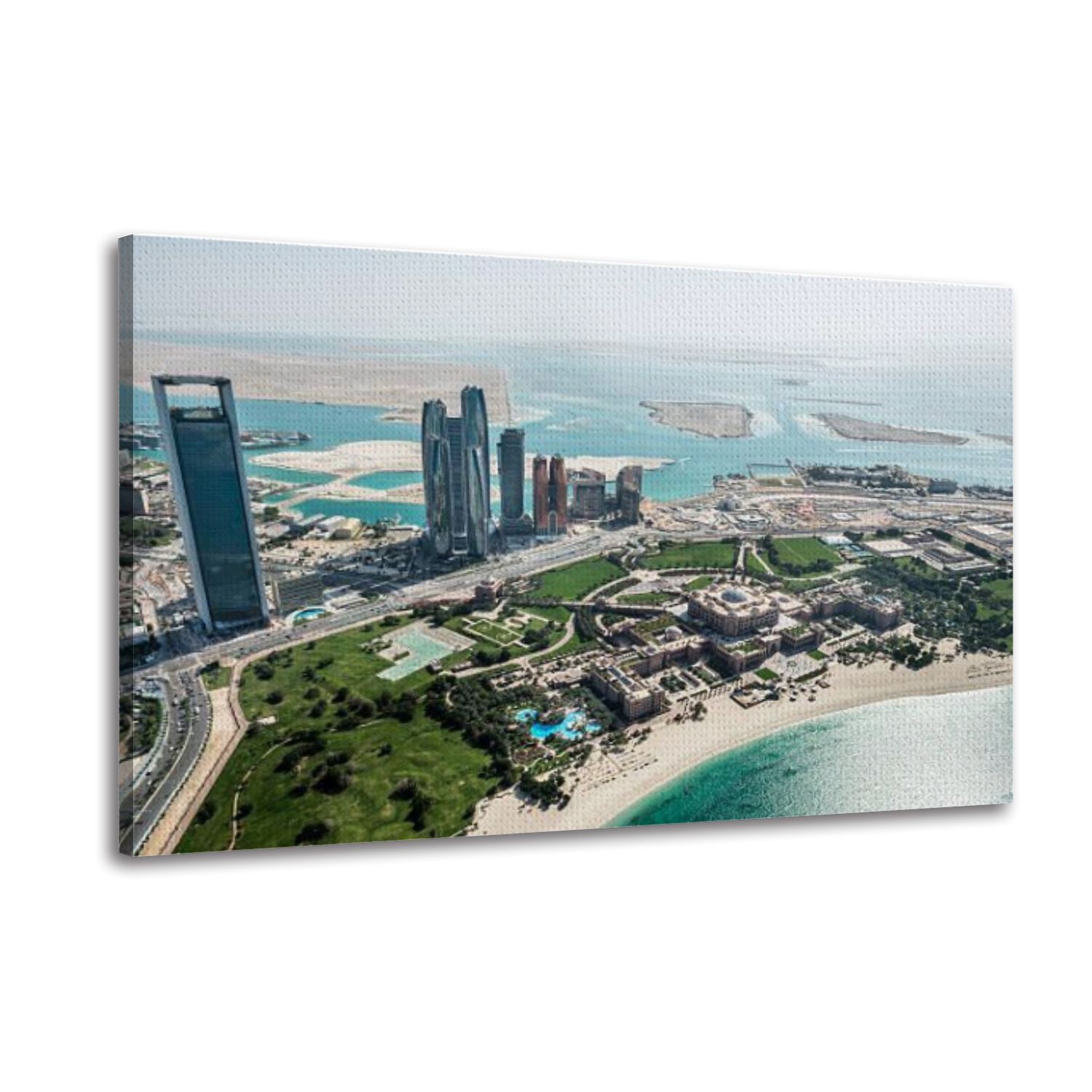 Canvas Wall Art skyscrapers coastline abu dhabi abu dhabis pictures ...