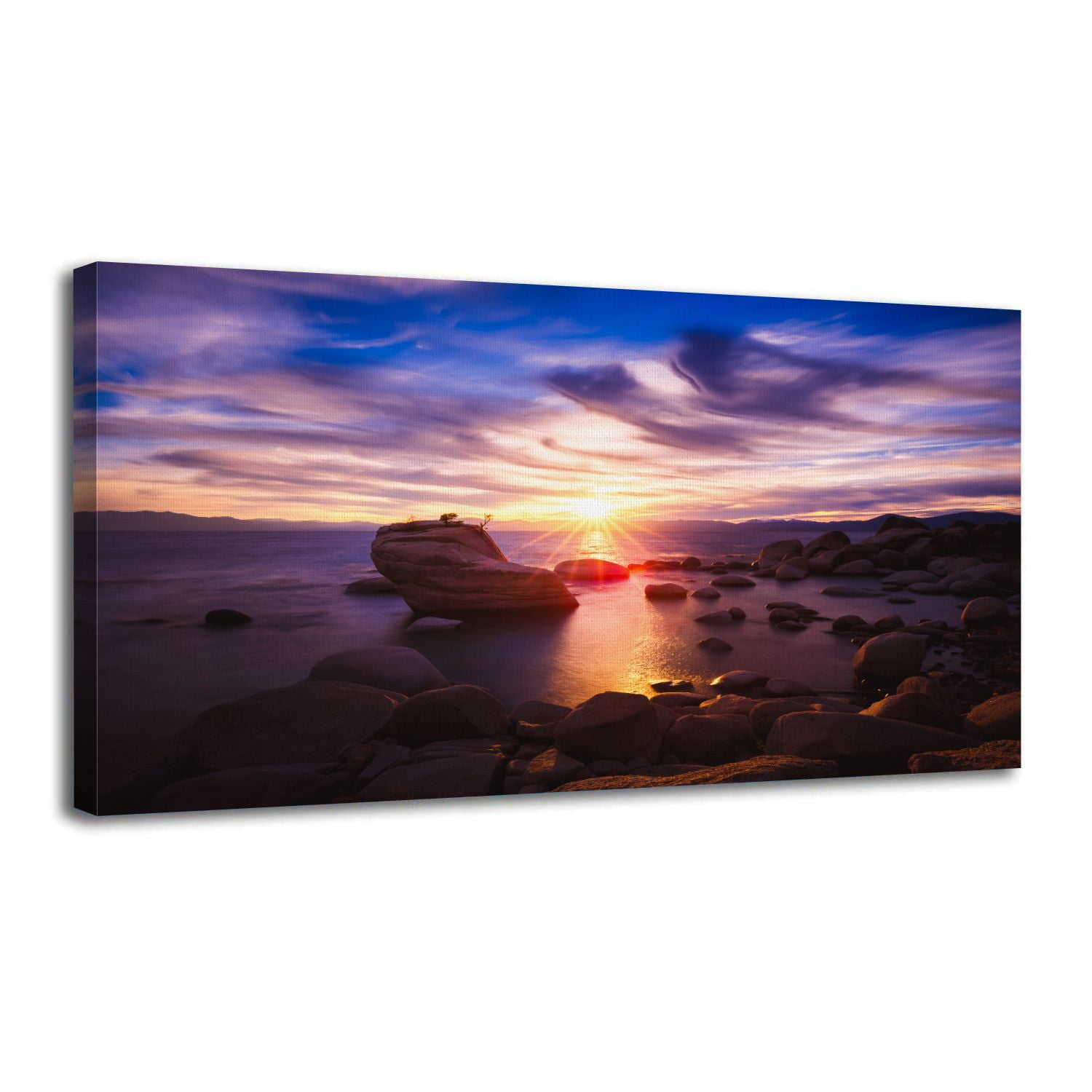 Canvas Wall Art sunset bonsai rock lake tahoe nevada south bay sunsets ...