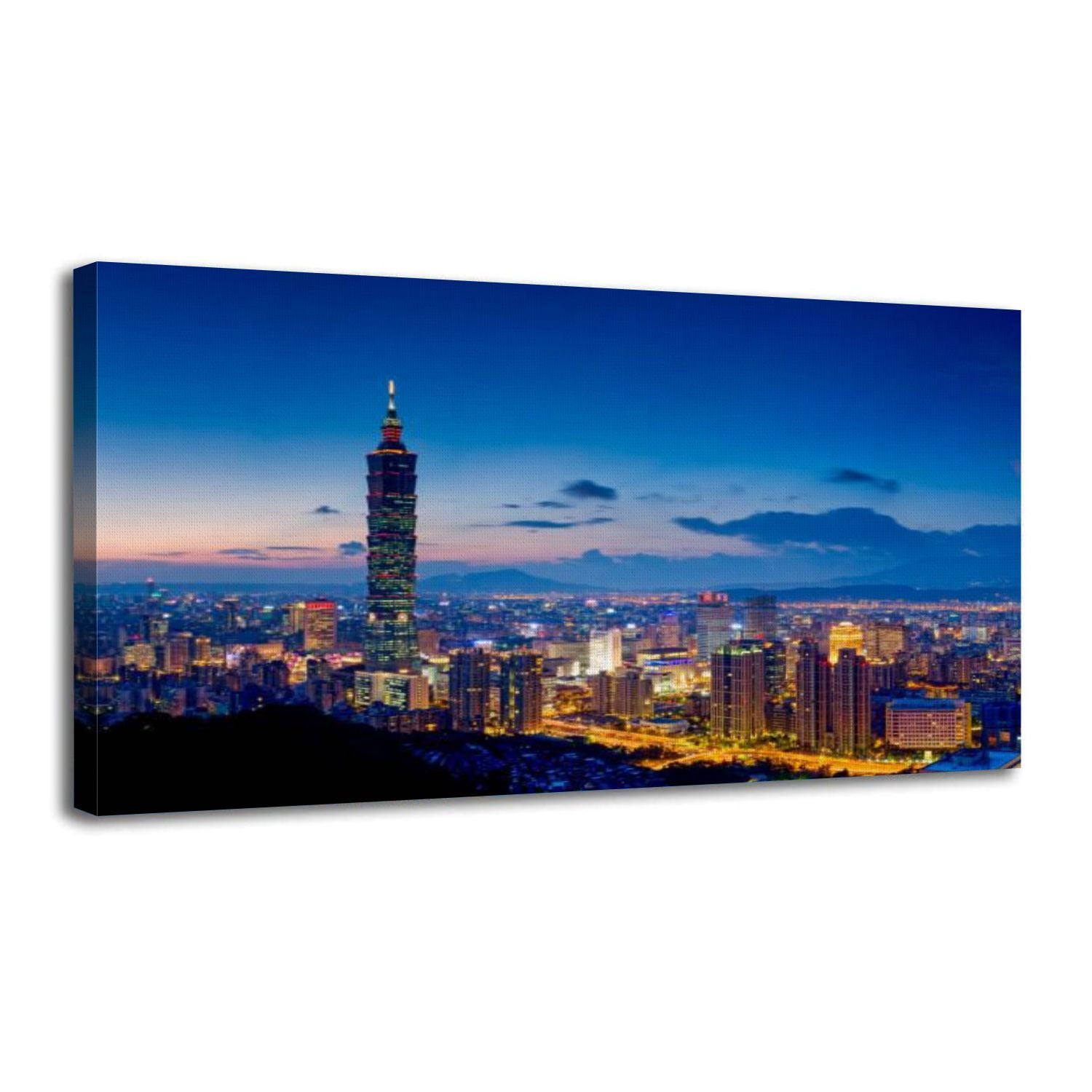 Canvas Wall Art taipei 101 skyscraper taipei taiwan taiwan building ...