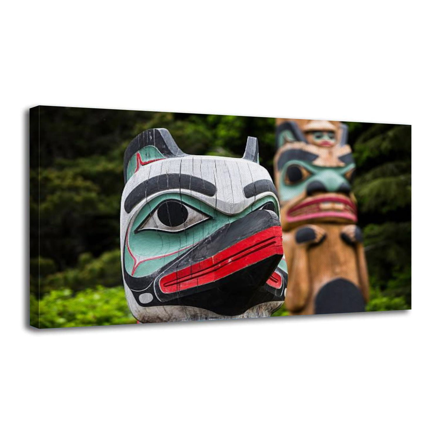 Canvas Wall Art totem guard saxman village ketchikan indian totems Wall ...