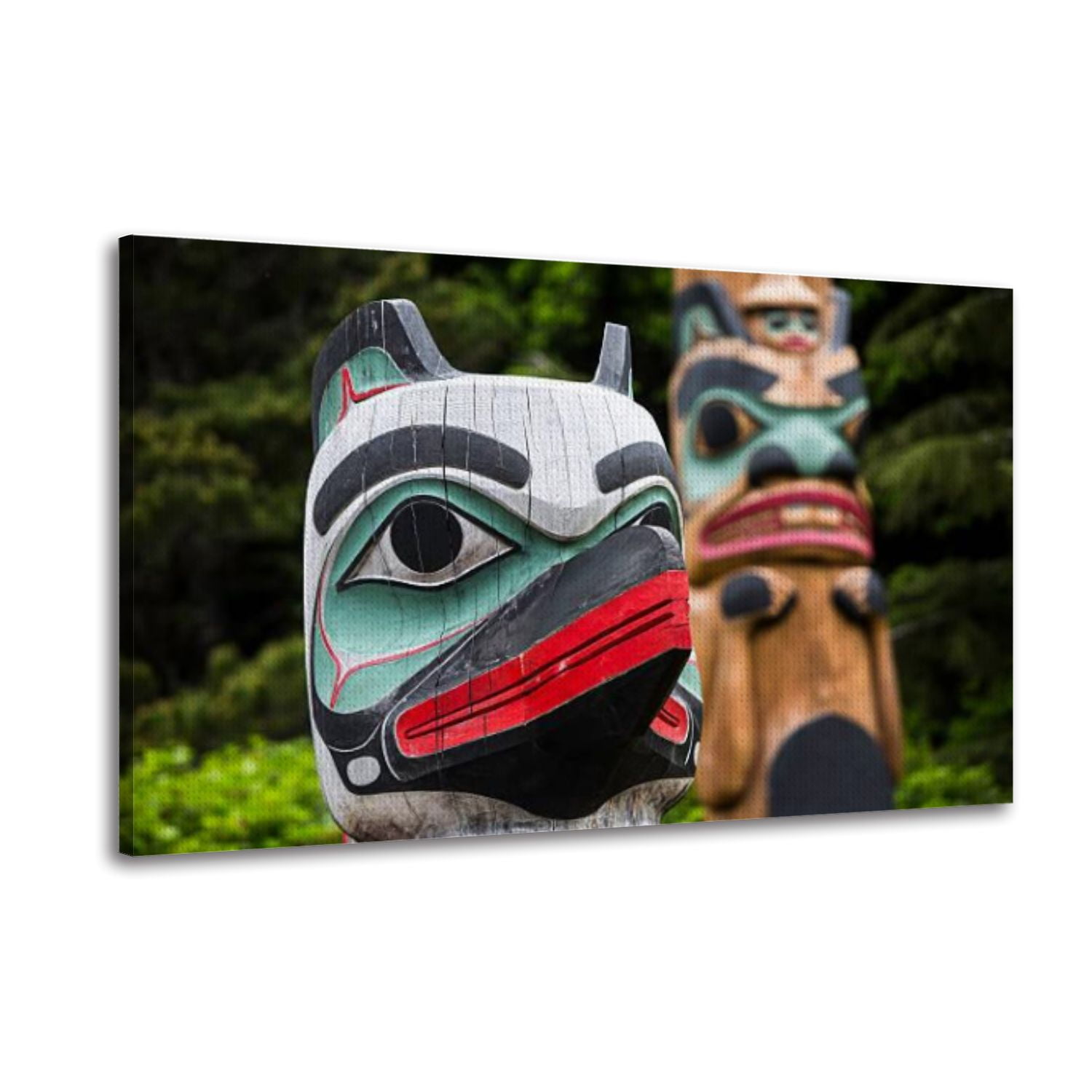 Canvas Wall Art totem guard saxman village ketchikan indian totems Wall ...