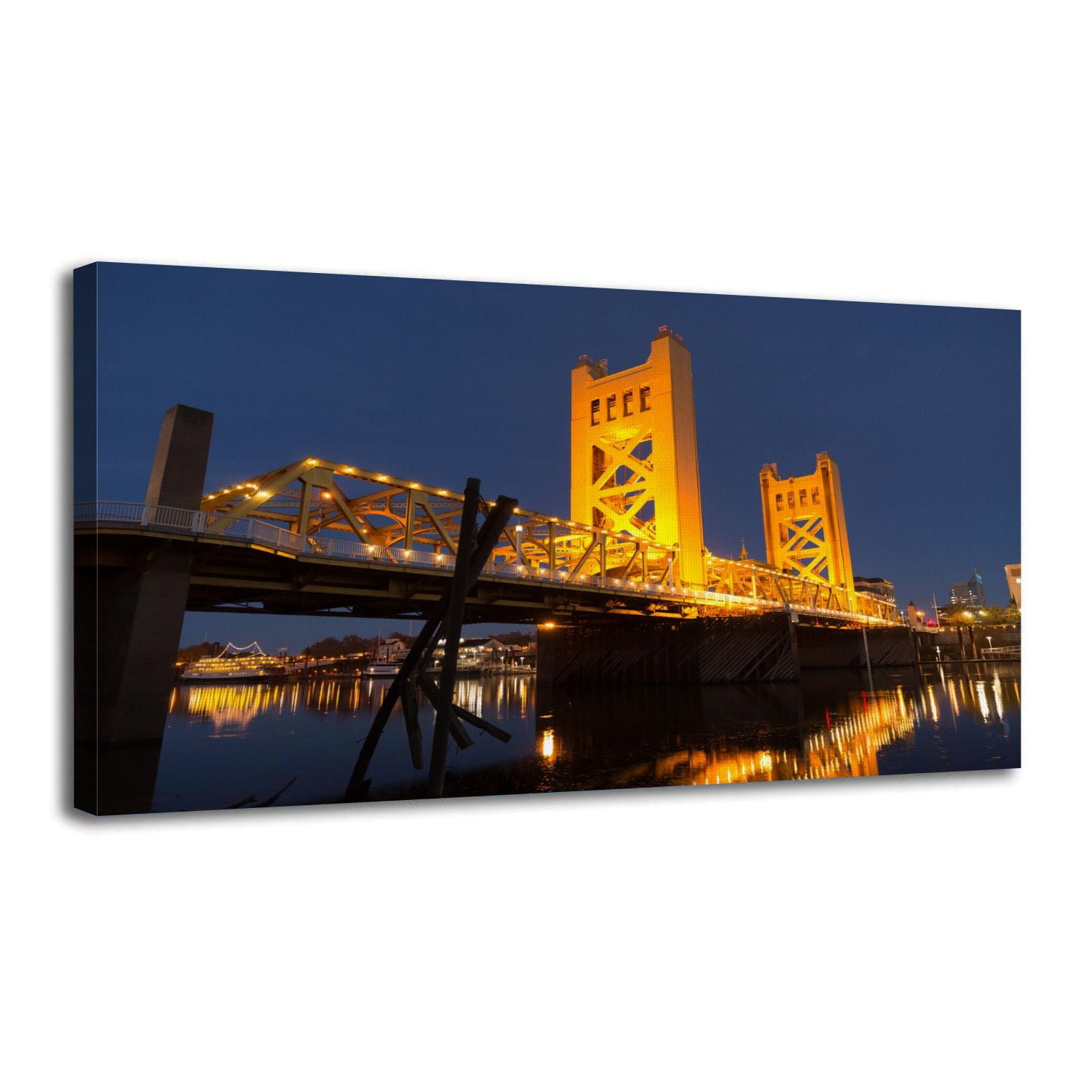 Canvas Wall Art tower bridge sacramento river capital city california ...