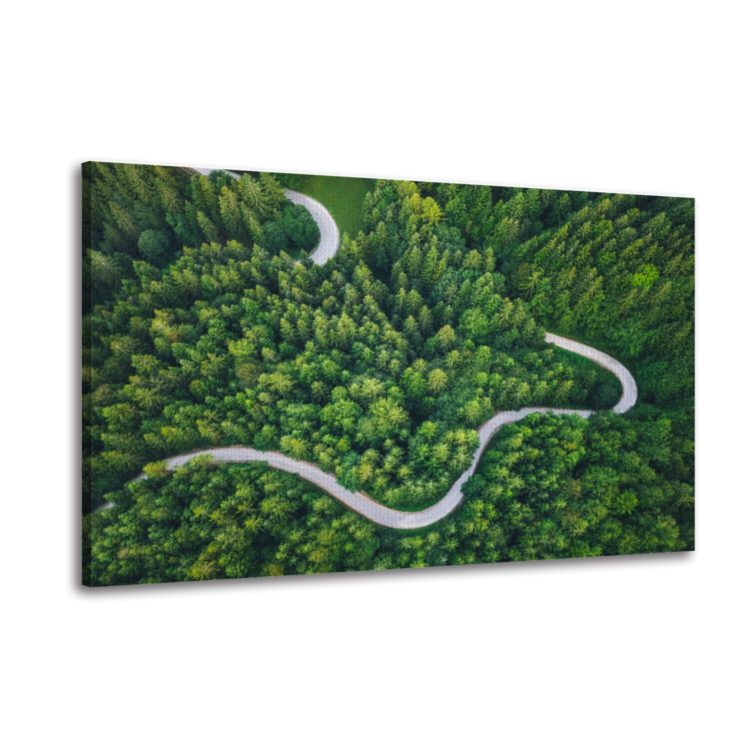 Canvas Wall Art winding road aerial photography pictures royalty free ...