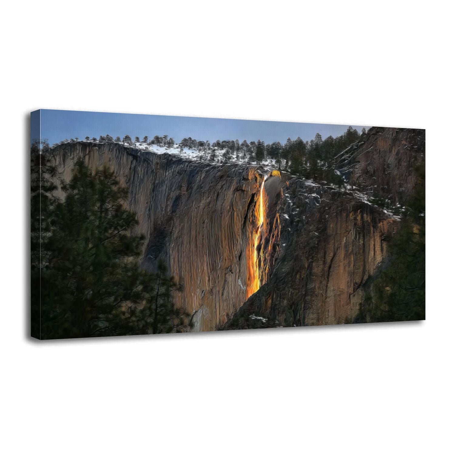 Canvas Wall Art yosemite firefall 2019 waterfall royalty free Wall ...