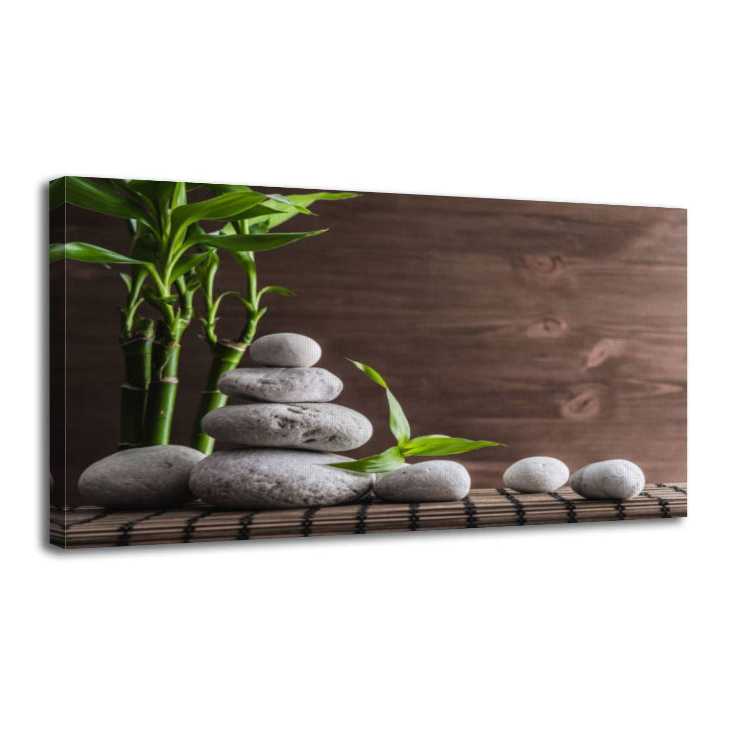 Canvas Wall Art zen balance stones bamboo plant straw Wall Decor for ...
