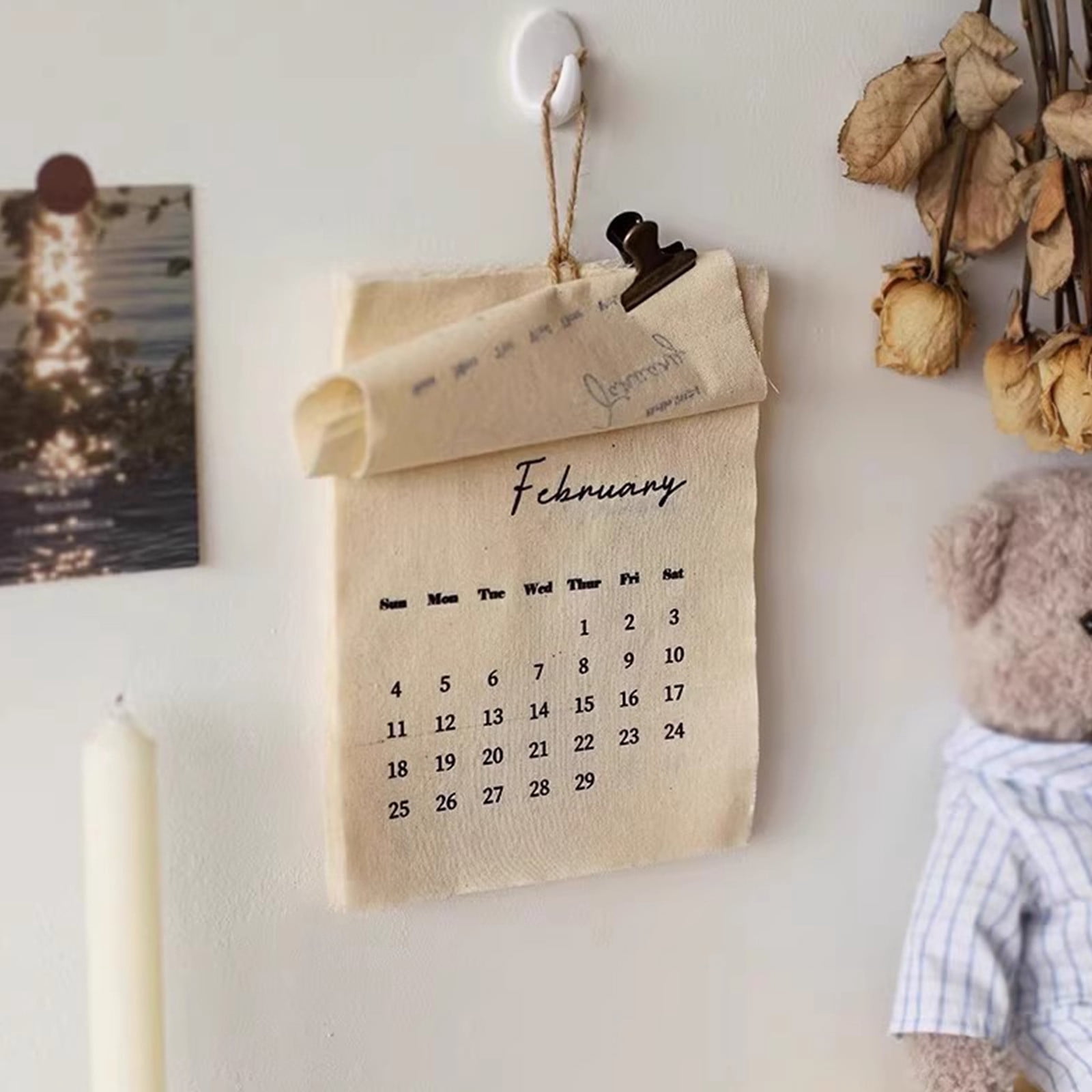 Canvas Wall Calendar - for 2025 2026 & Winter Home/Office Organization ...