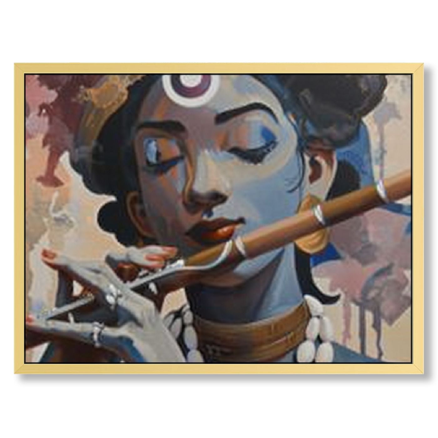 Canvas Wall art Premium Lord Krishna Mountain Abstract wall decor, by ...