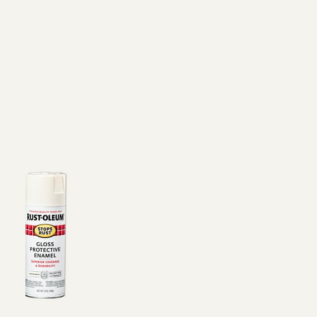 Canvas White, Rust-Oleum Stops Rust Gloss Protective Enamel Spray Paint ...