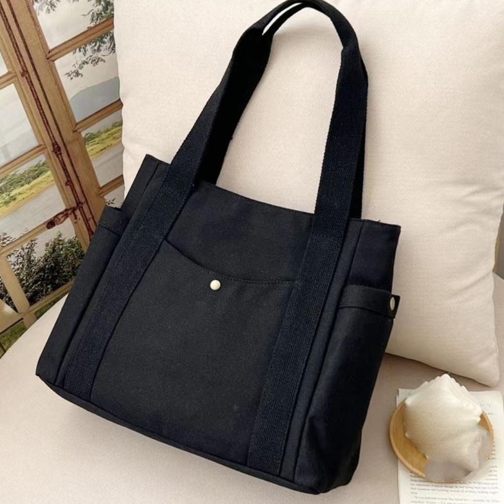 Canvas bag women's handbag shoulder bag college student handbag large ...