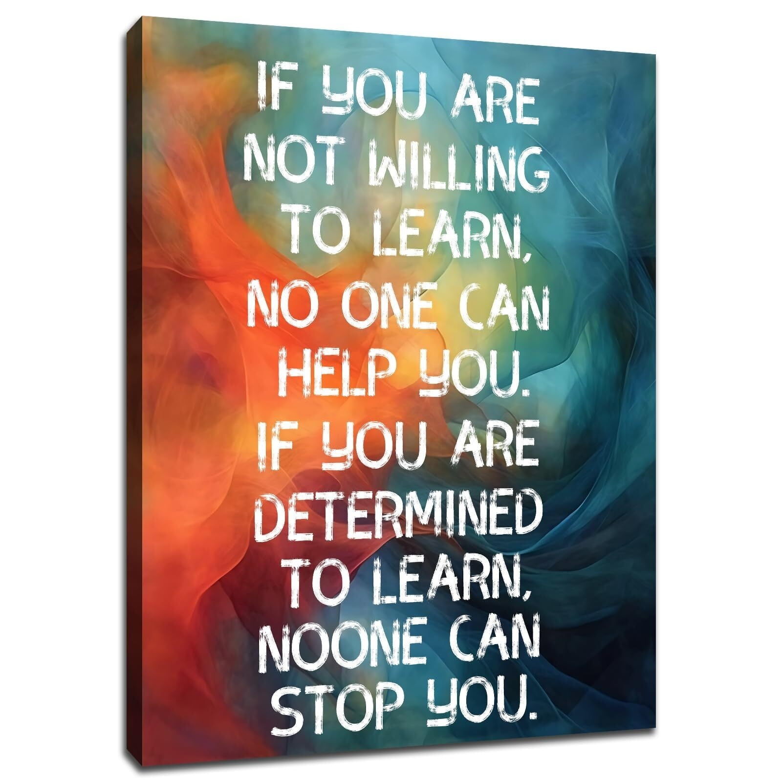 Canvas poster Wall Art Motivational Learn Poster Prints Positive Quotes ...