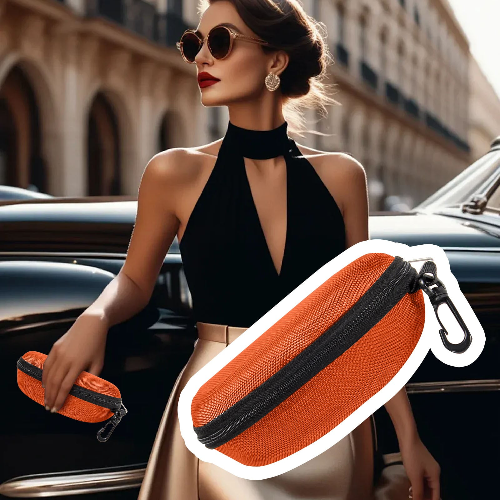 Canvas tool bag Tech Zipper Eyeglasses Case Portable Travel Zipper Hard ...