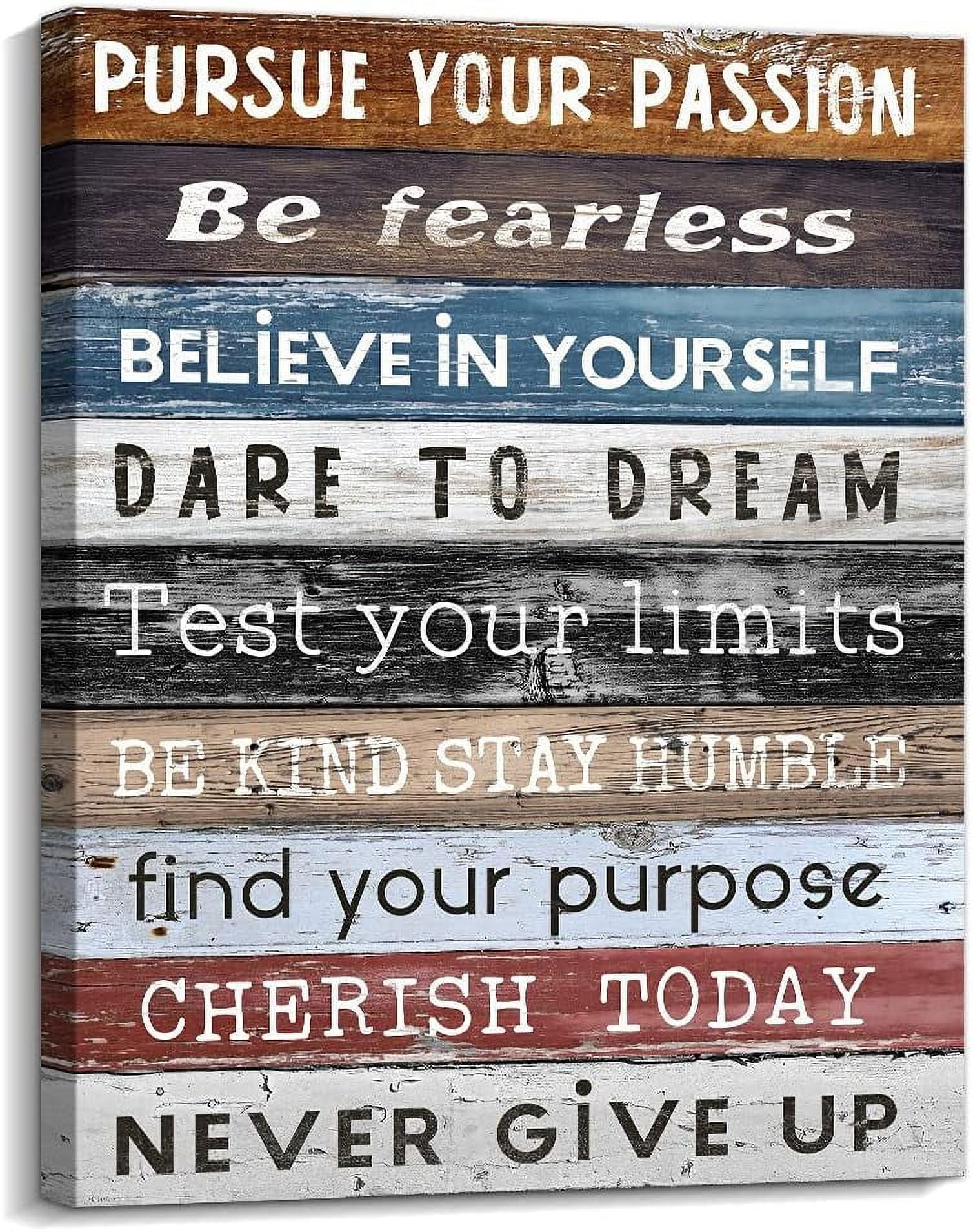Canvas wall art, vertical modern wall decor signs framed, funny motto ...