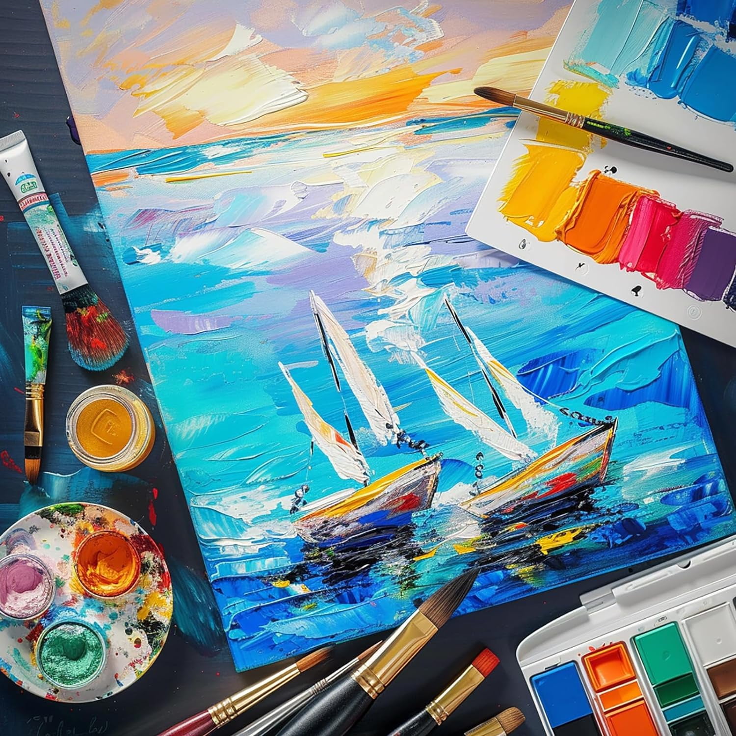 Canvases for Painting 8x10 Inch, Canvas Bulk Pack of 12, 8 oz Primed ...