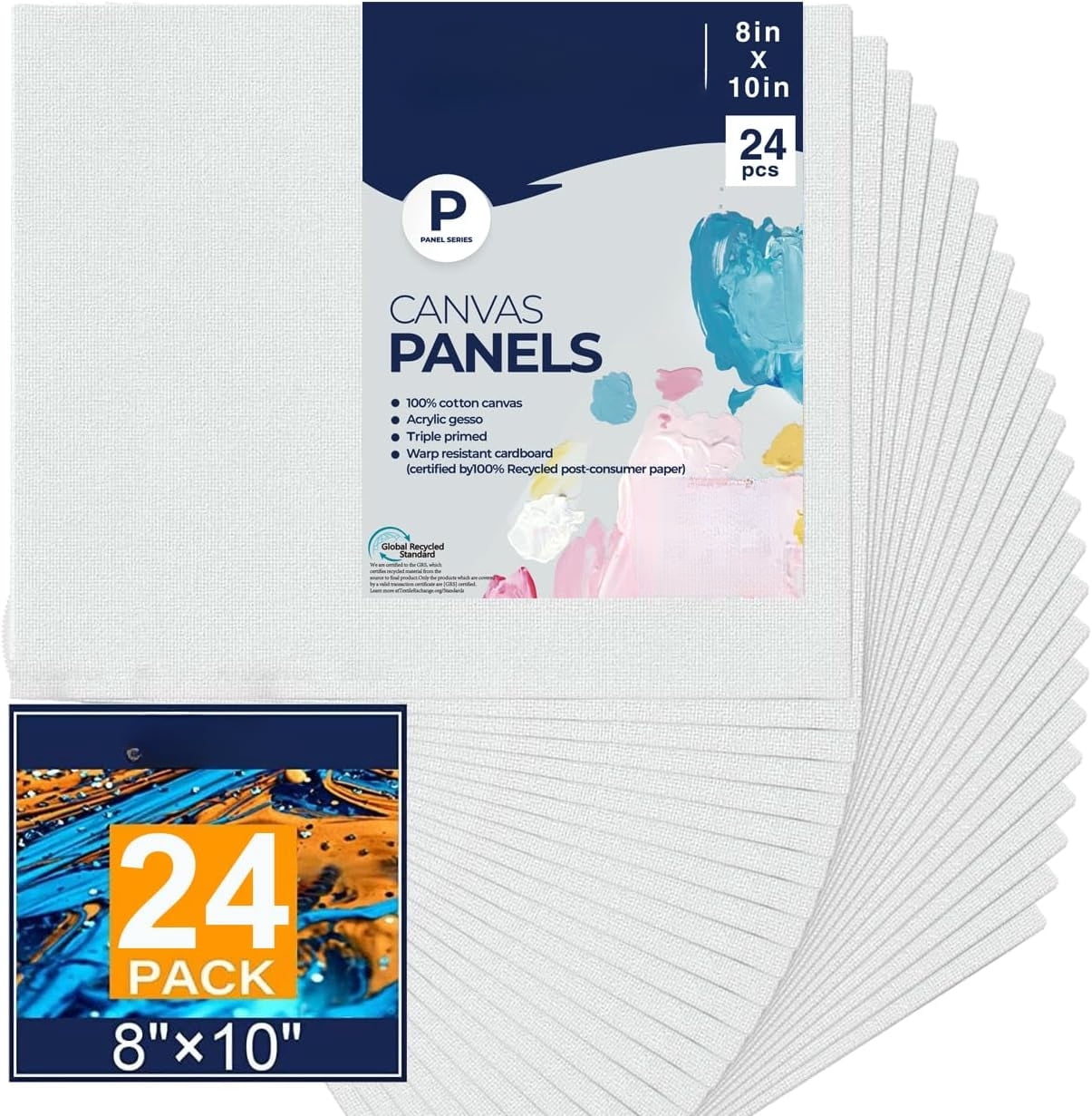 Canvases for Painting , oz Primed Cotton White Blank Canvas Boards for ...
