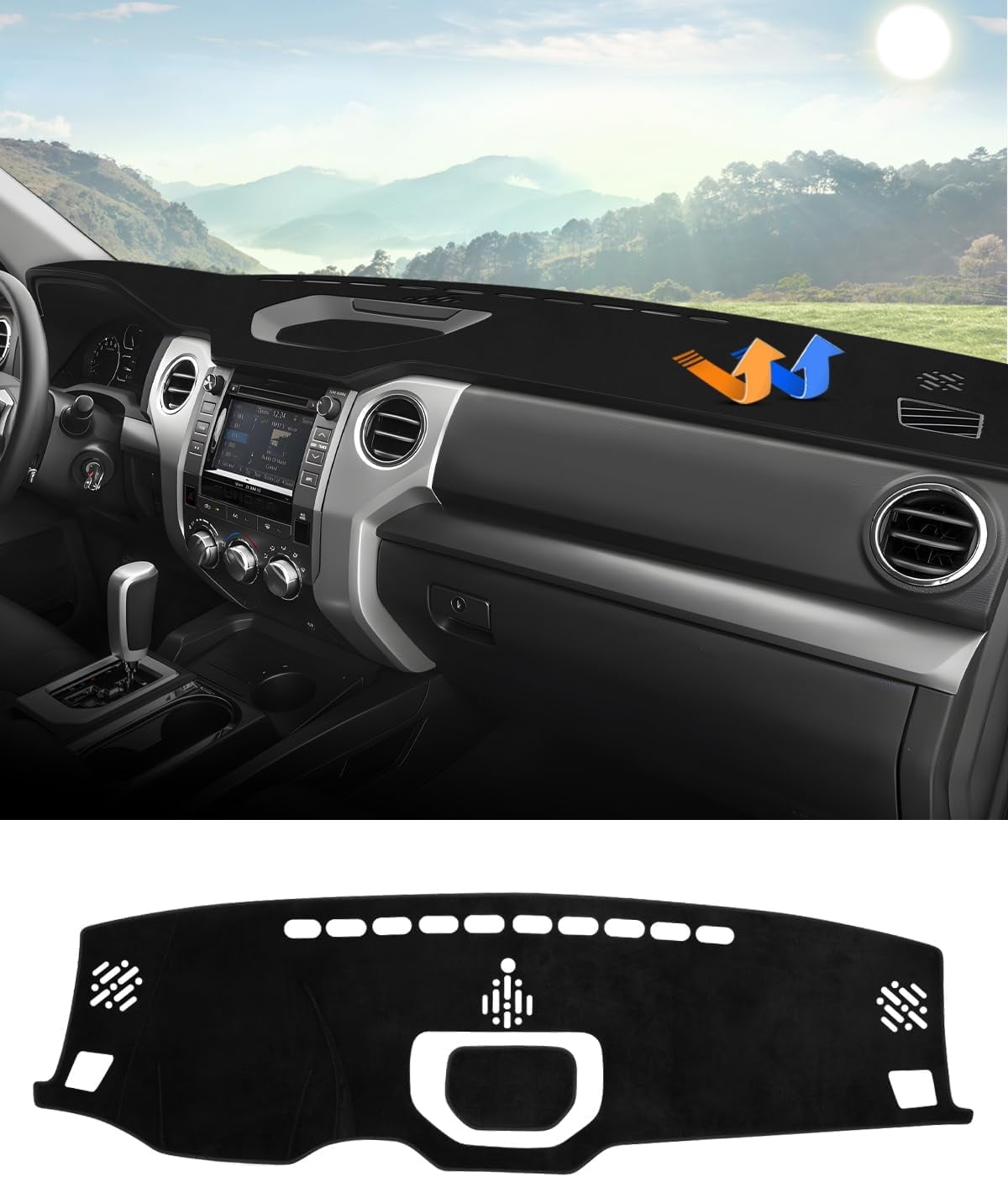 Canvcle Dashboard Cover Mat for 2014-2021 Toyota Tundra Accessories ...
