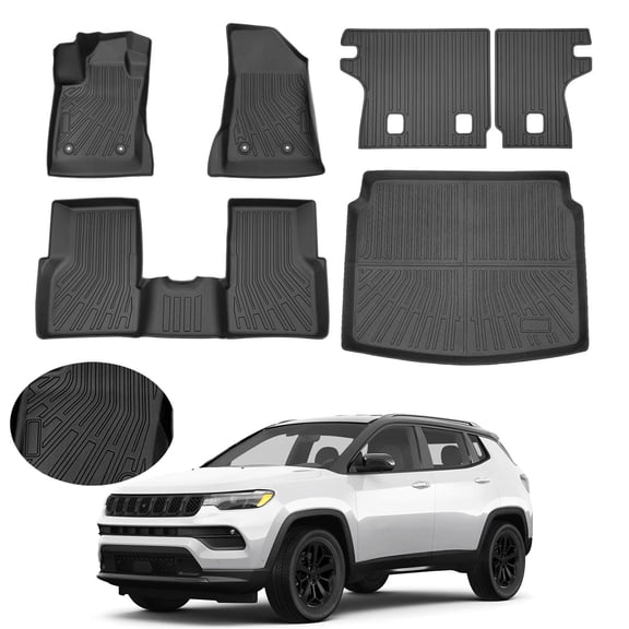 Bomely Floor Mats for 2021-2026 Nissan Rogue Trunk Mat Cargo Liner TPE ...