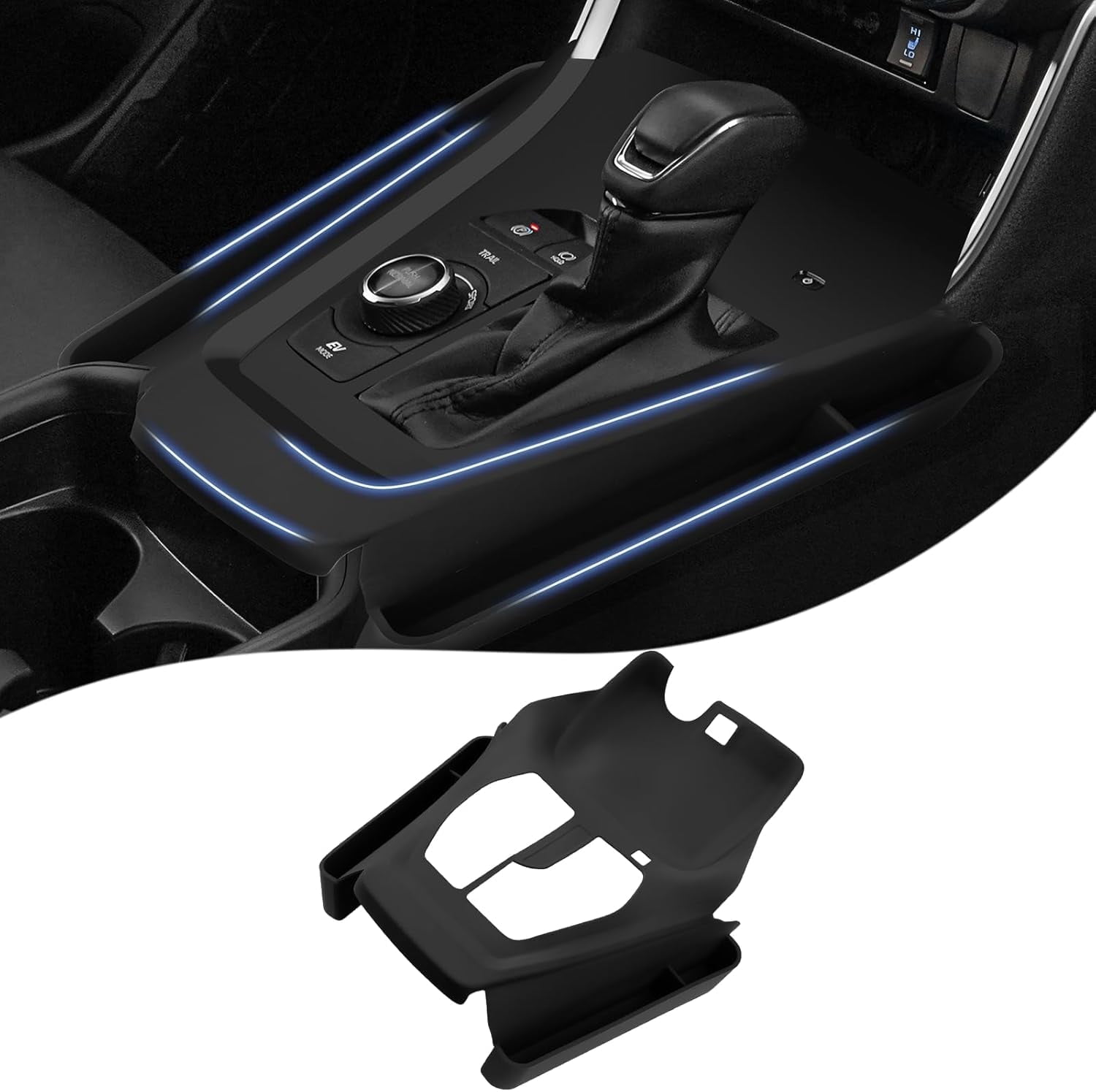 Canvcle Silicone Center Console Organizer for 2019-2025 Toyota RAV4 ...
