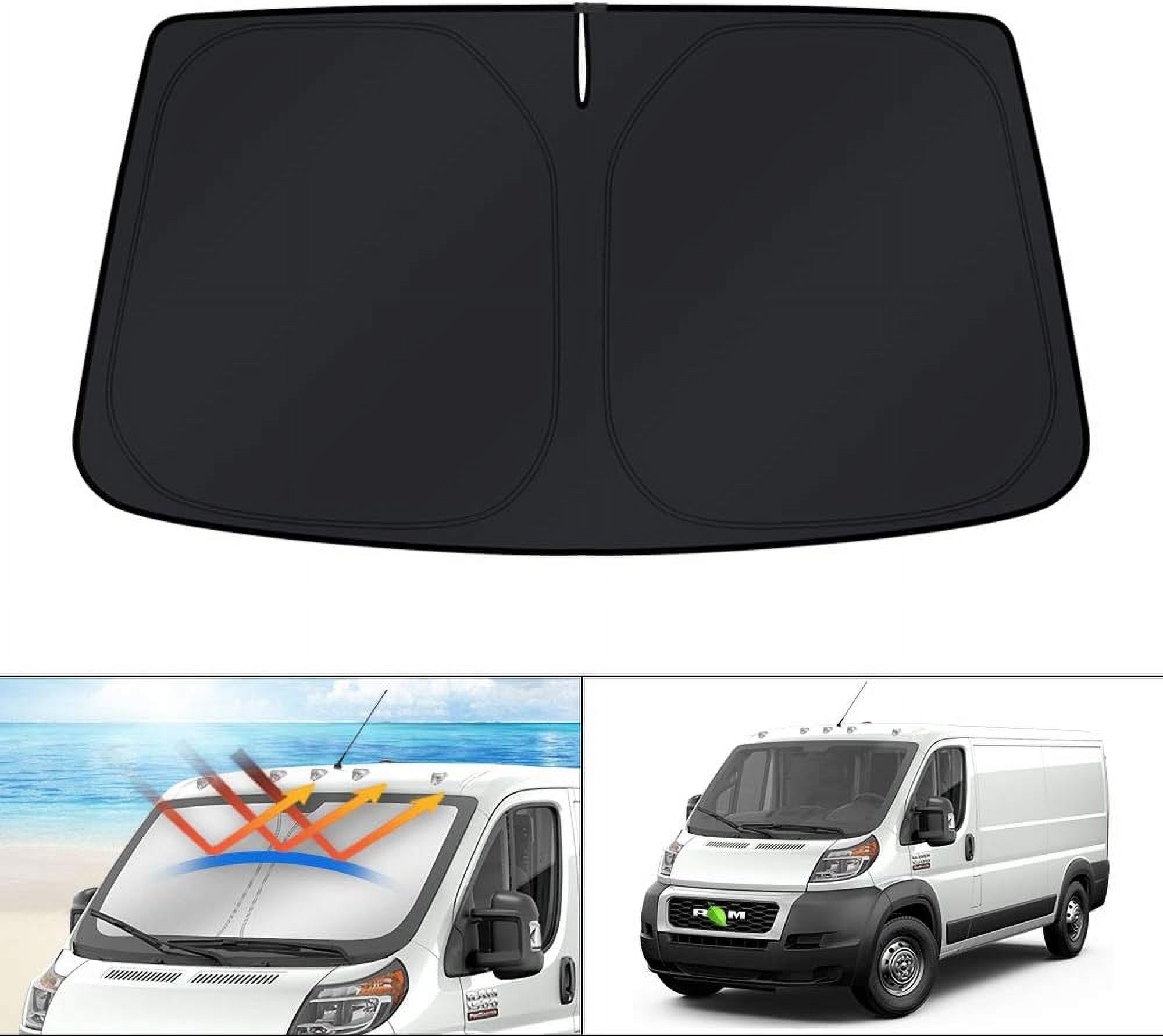 Canvcle Windshield Sun Shade for 2014-2025 Dodge RAM Pro Master ...