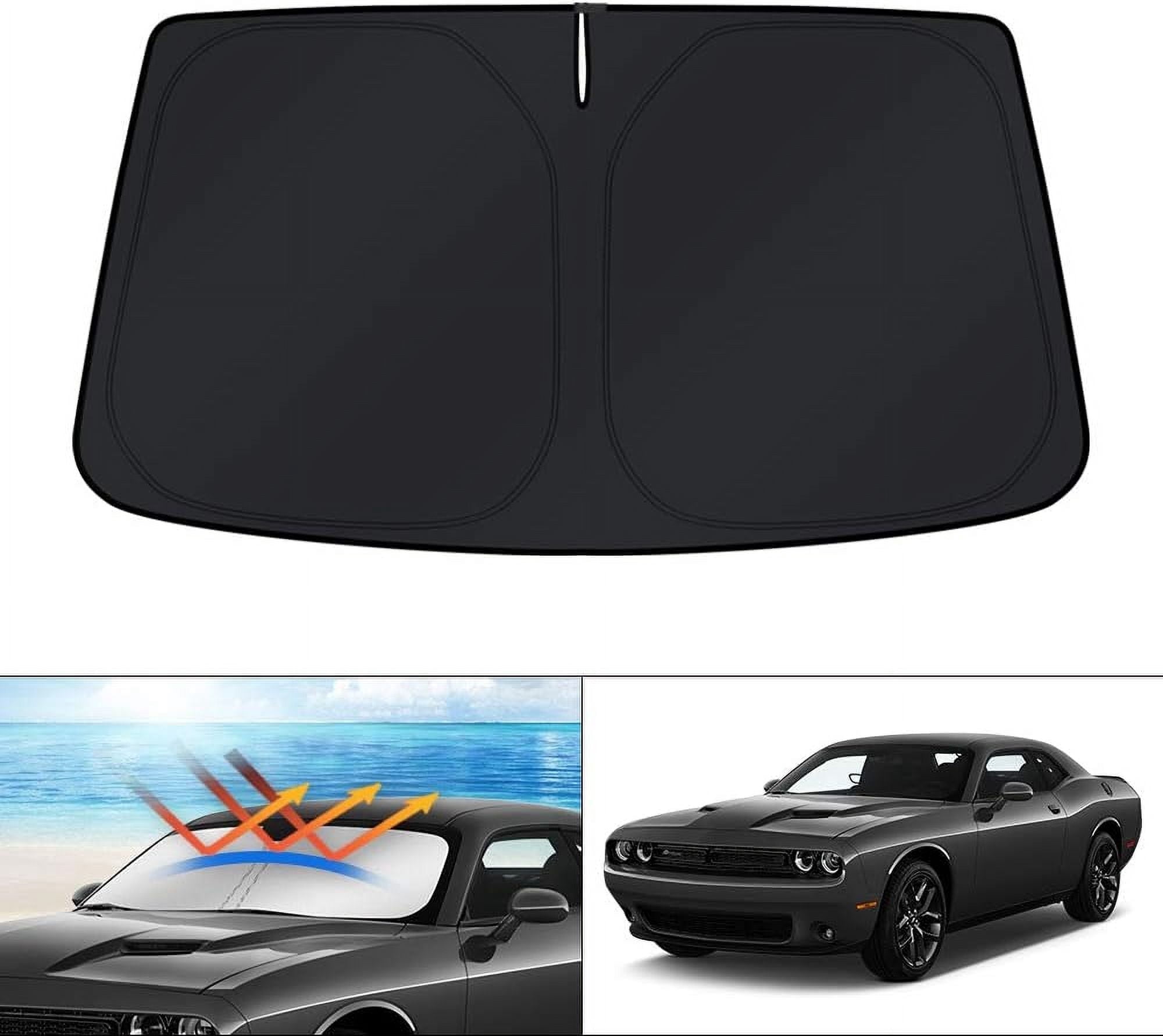 Canvcle Windshield Sun Shade for 2015-2023 Dodge Challenger Accessories ...