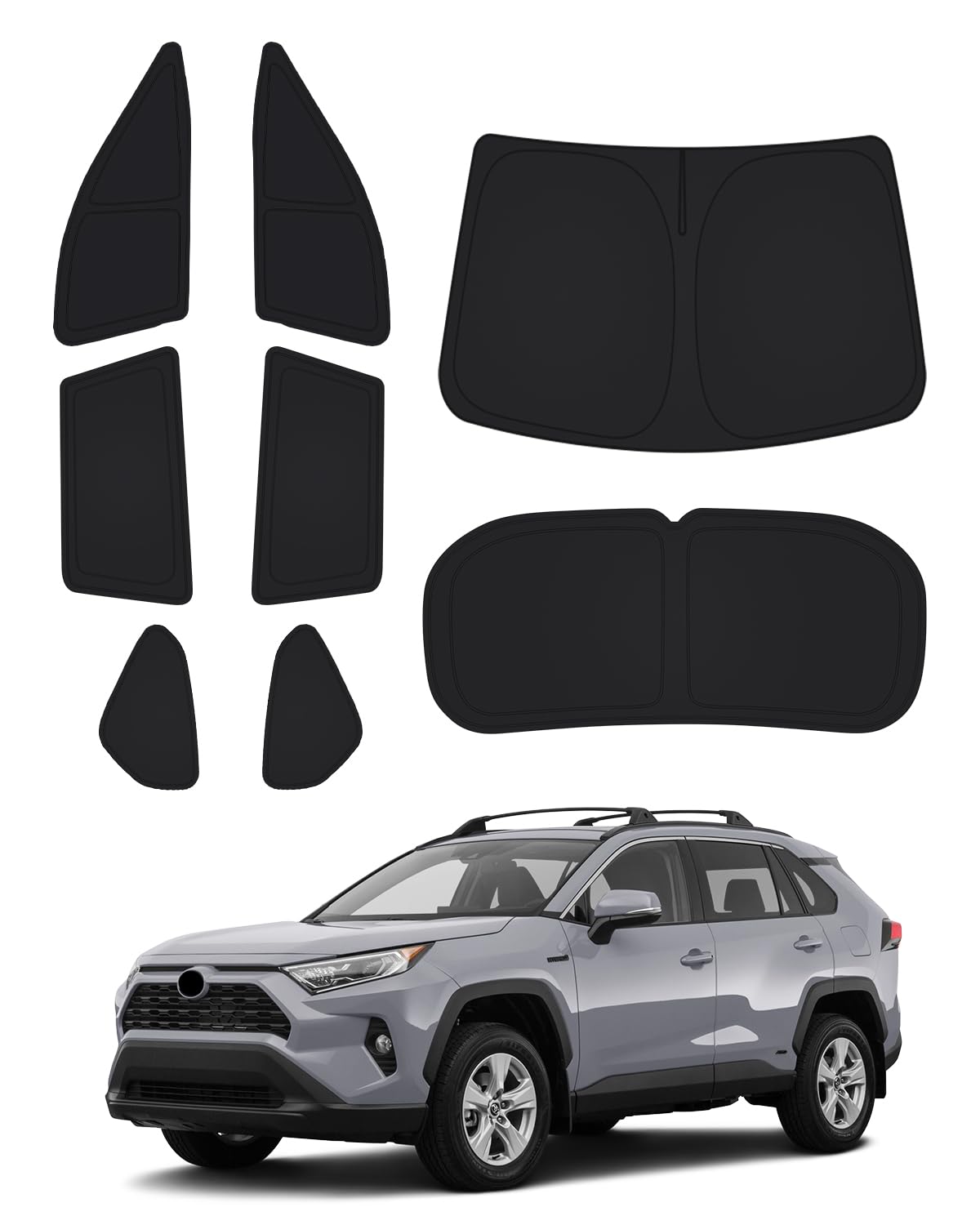 Canvcle Windshield Sunshade for Toyota RAV4 NSD3 2019-2024 2025 Side ...