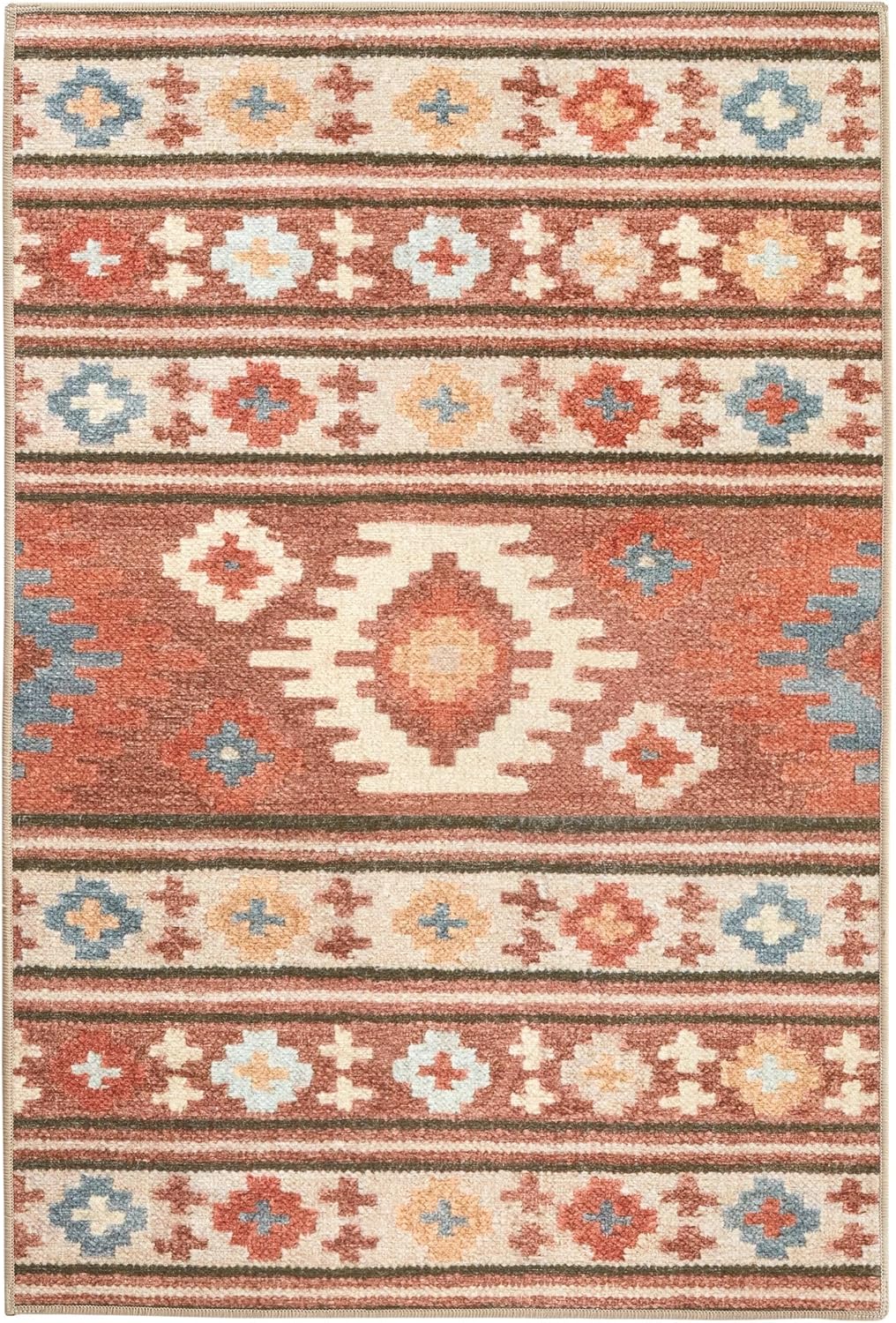 Canyon Natural Machine Washable Rug, 2 X 3 Feet, Natural Geometric ...