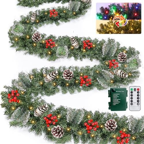 Canyon Pine Christmas Garland for Stairs Door Porch Outdoor Indoor ...