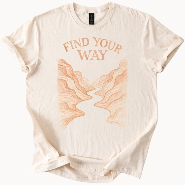 Canyon River Tee Find Your Way Shirt Nature Graphic Top Adventure Wear ...