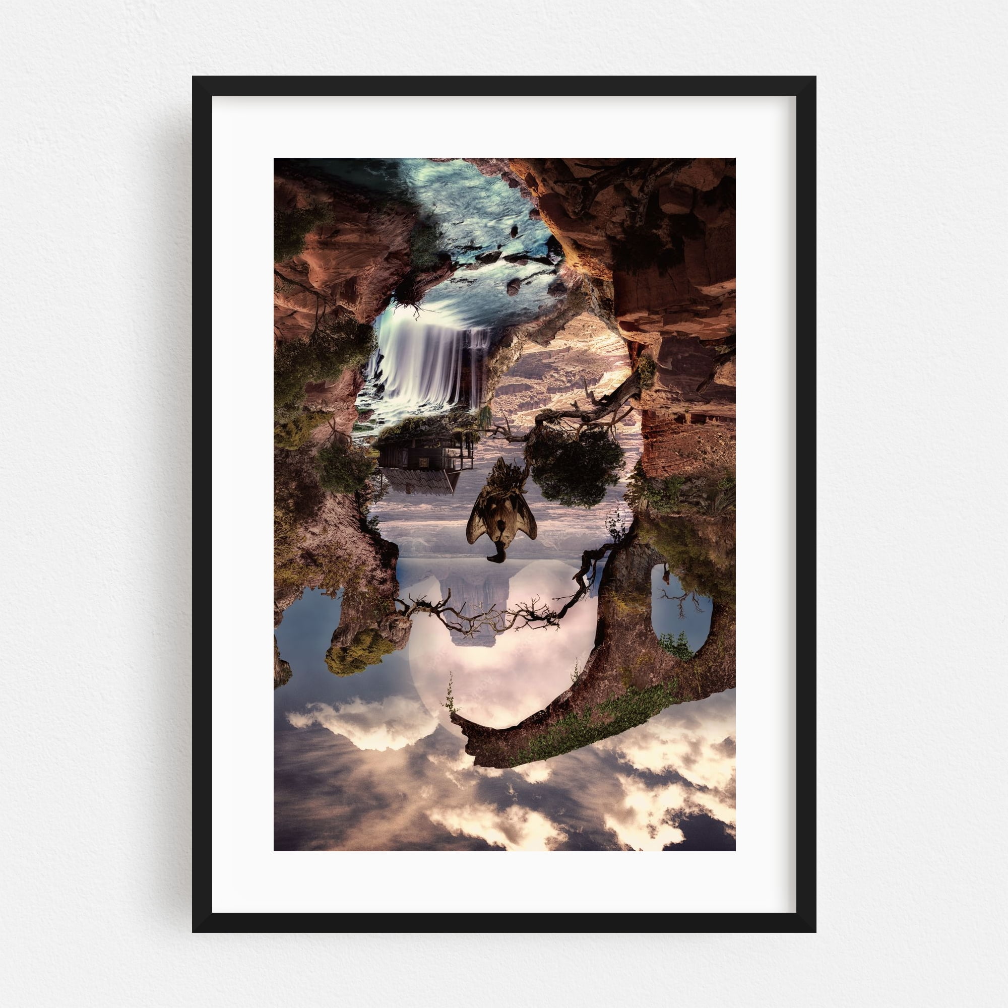 Canyon Skull - Illustration Surrealism Waterfall Nature Fantasy ...