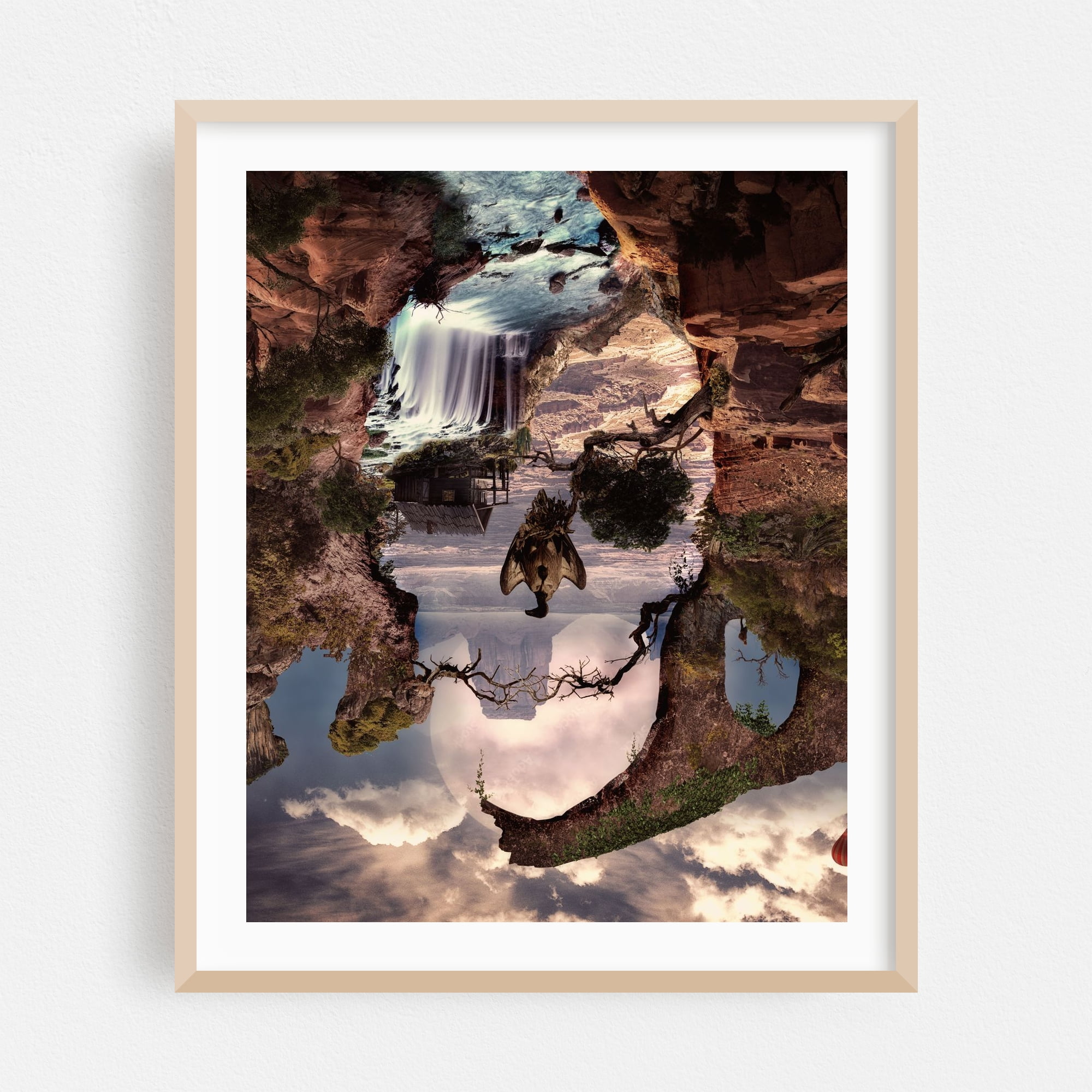 Canyon Skull - Illustration Surrealism Waterfall Nature Fantasy ...