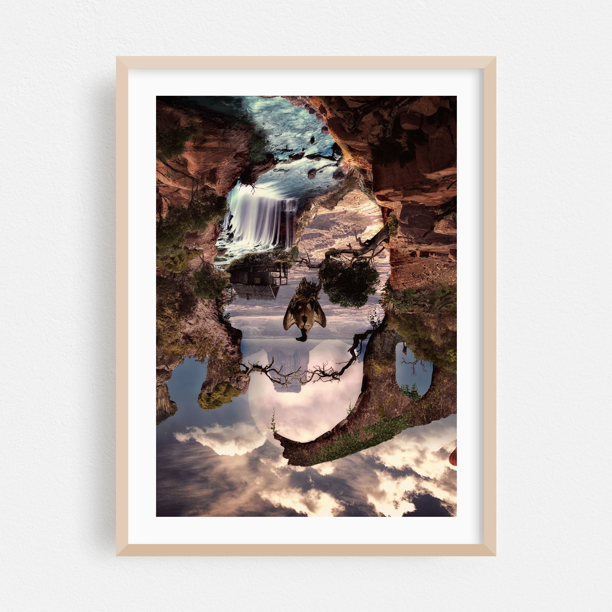 Canyon Skull - Illustration Surrealism Waterfall Nature Fantasy ...