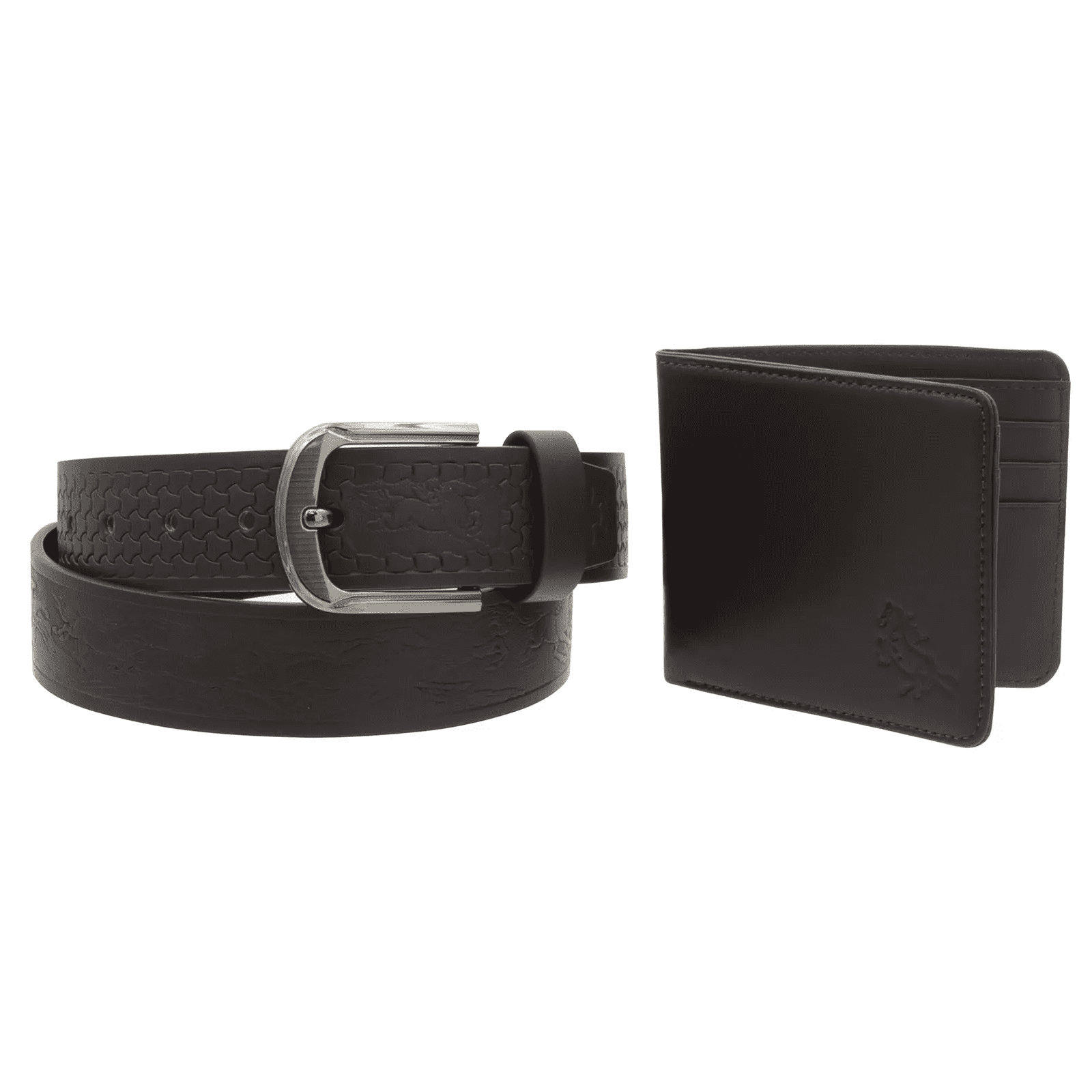 Canyon Sky Men's Leather Western Horse Embossed Belt and Wallet Set ...