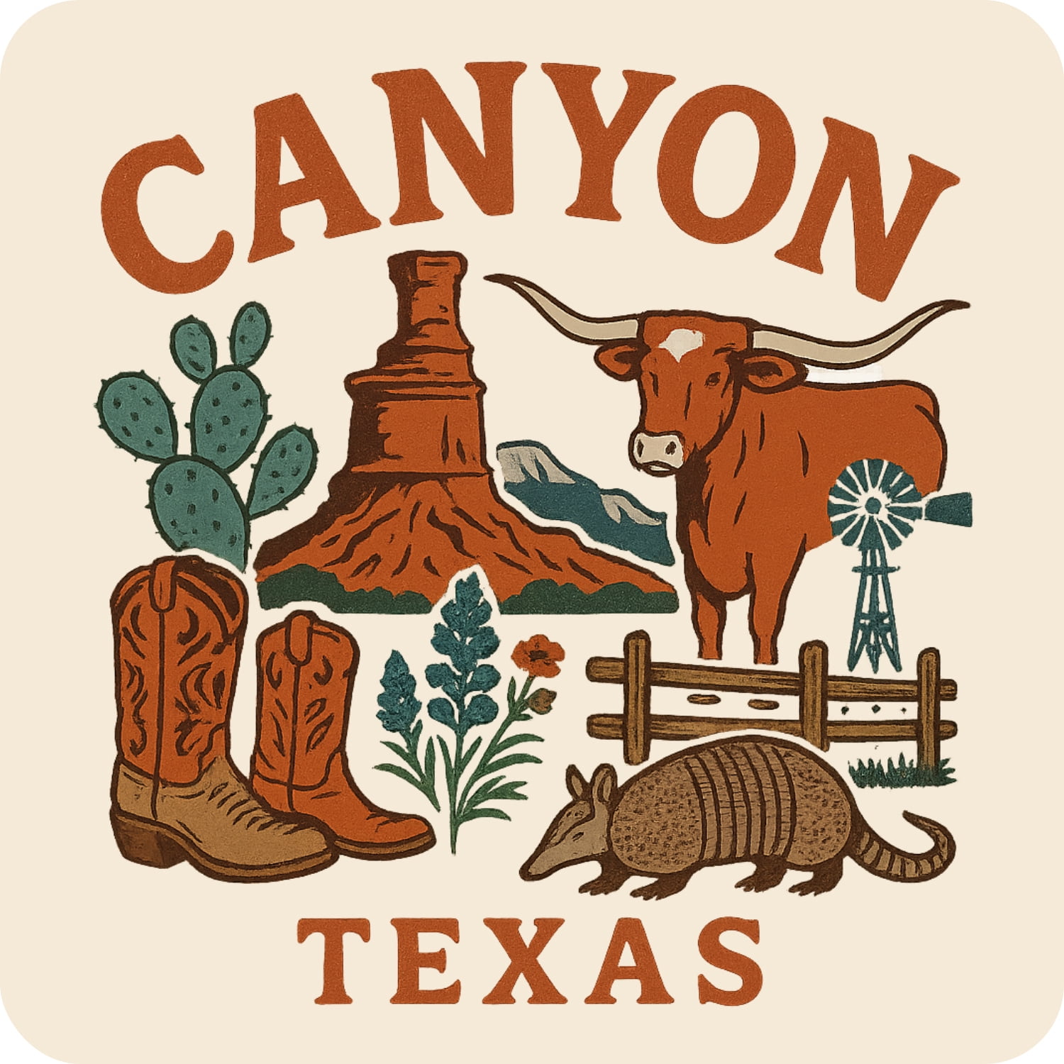 Canyon Texas Keepsakes Souvenir Vinyl Sticker – Destination Travel ...