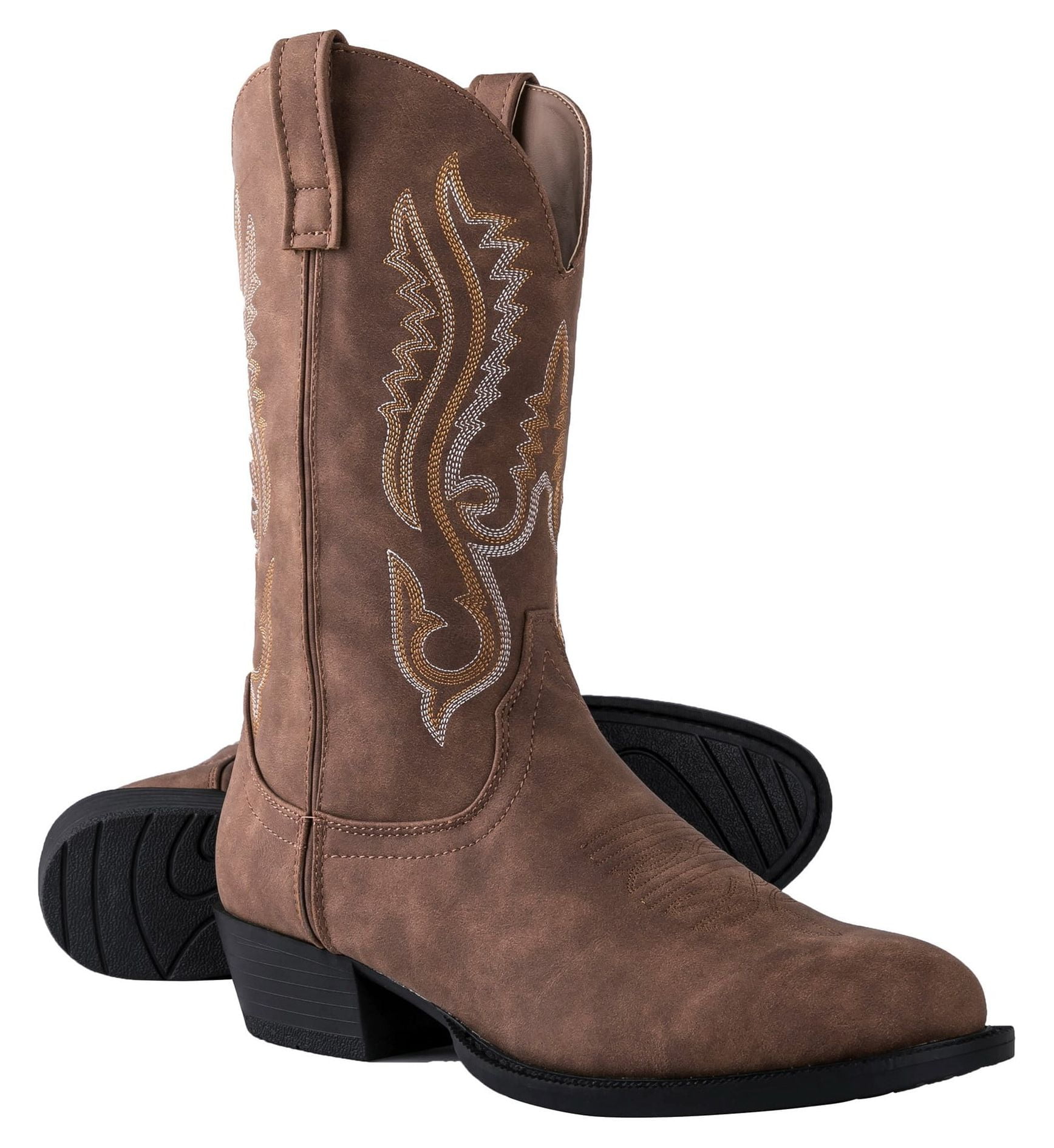 Canyon Trails Men's Classic Embroidered Western Cowboy Boots, Durable ...