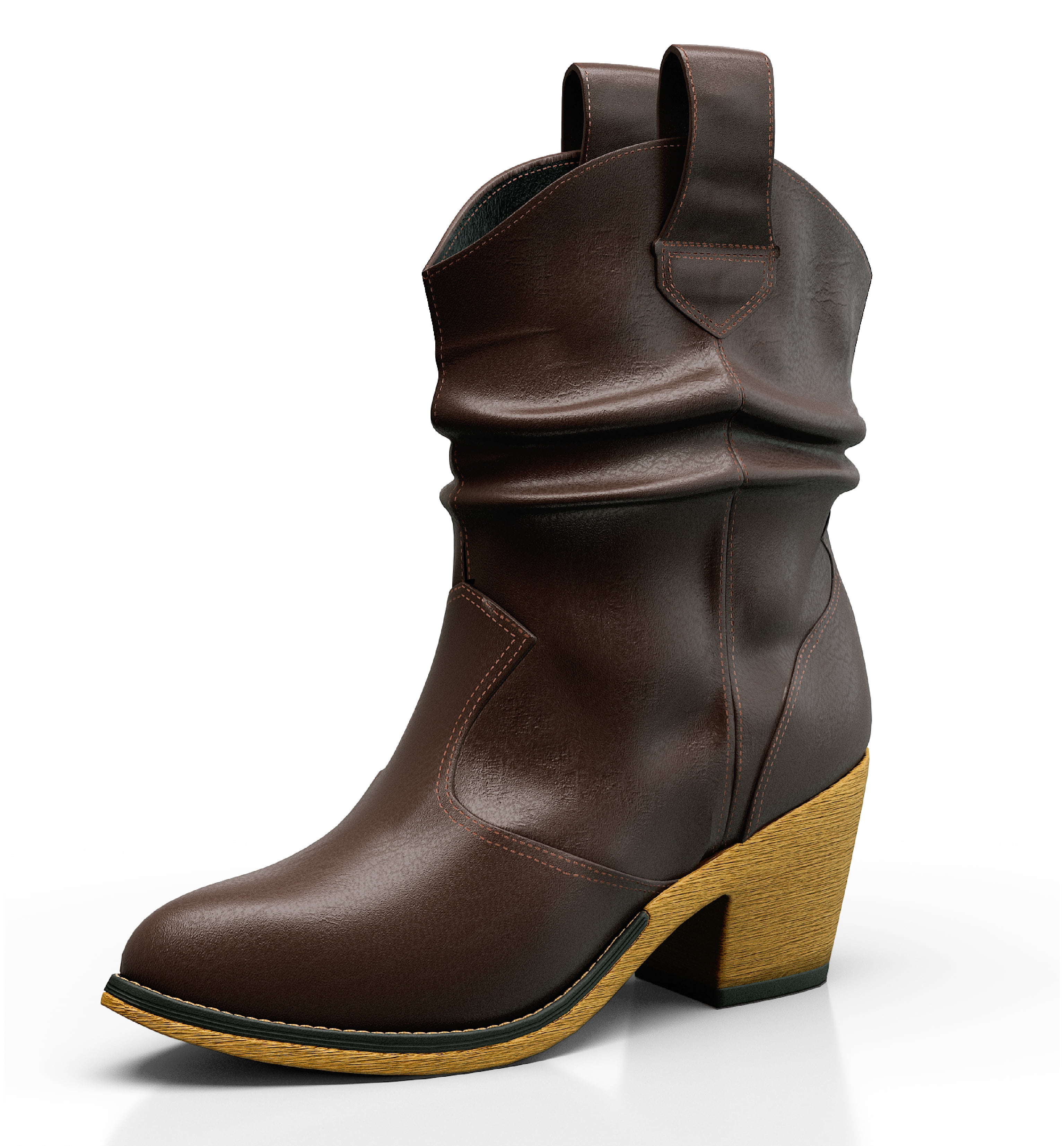 Canyon Trails Womens Cowgirl Pointed Toe Classic Pull Up Distressed ...