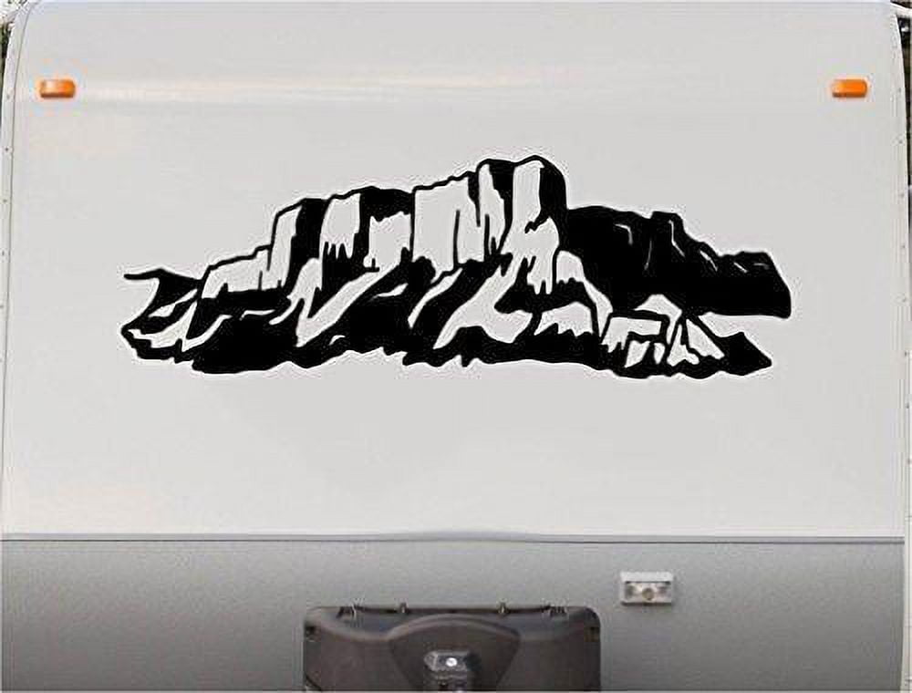 Canyon Western Mountain RV Camper Vinyl Decal Sticker Scene - Walmart.com