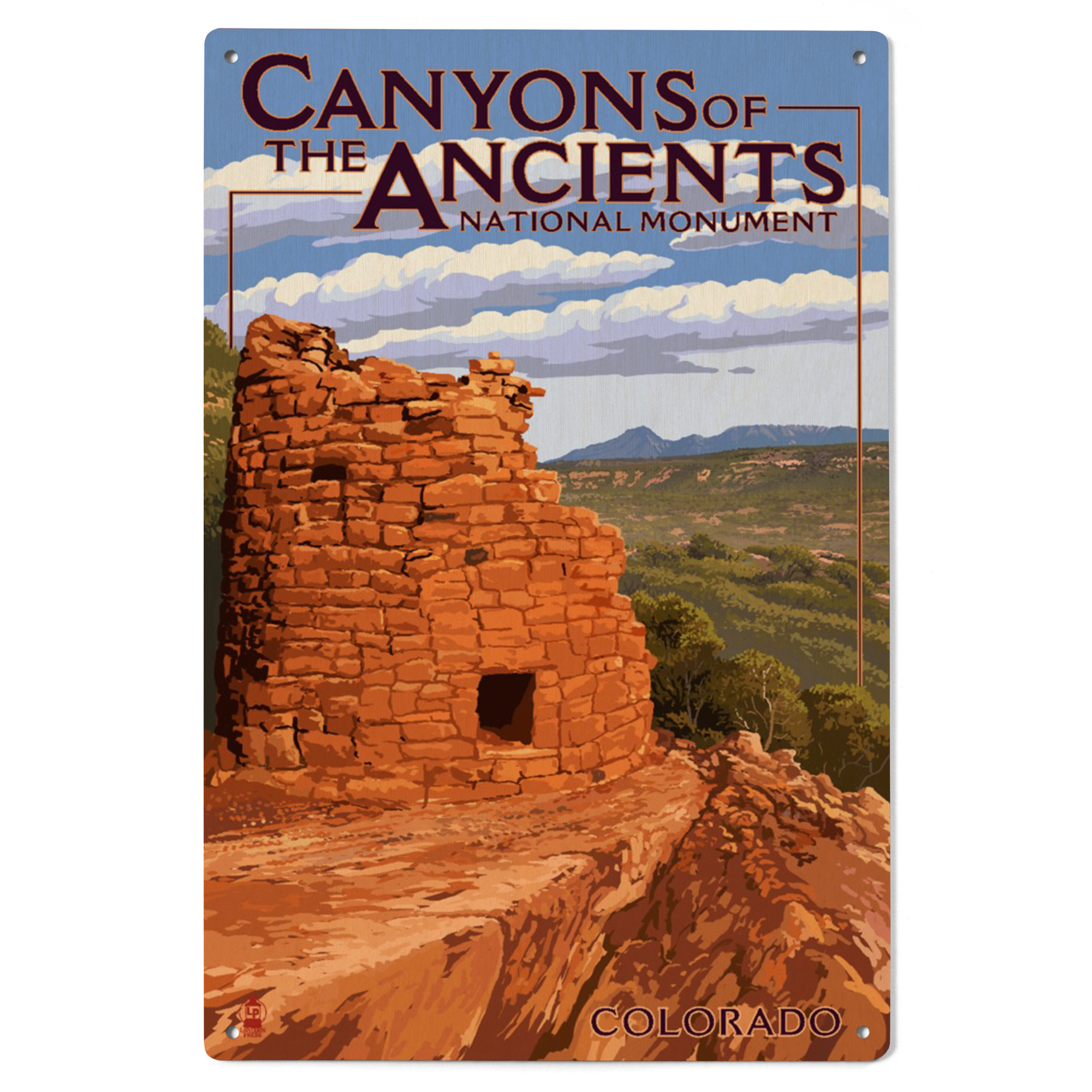 Canyon of the Ancients National Park, Colorado, Painted Hand Birch Wood ...