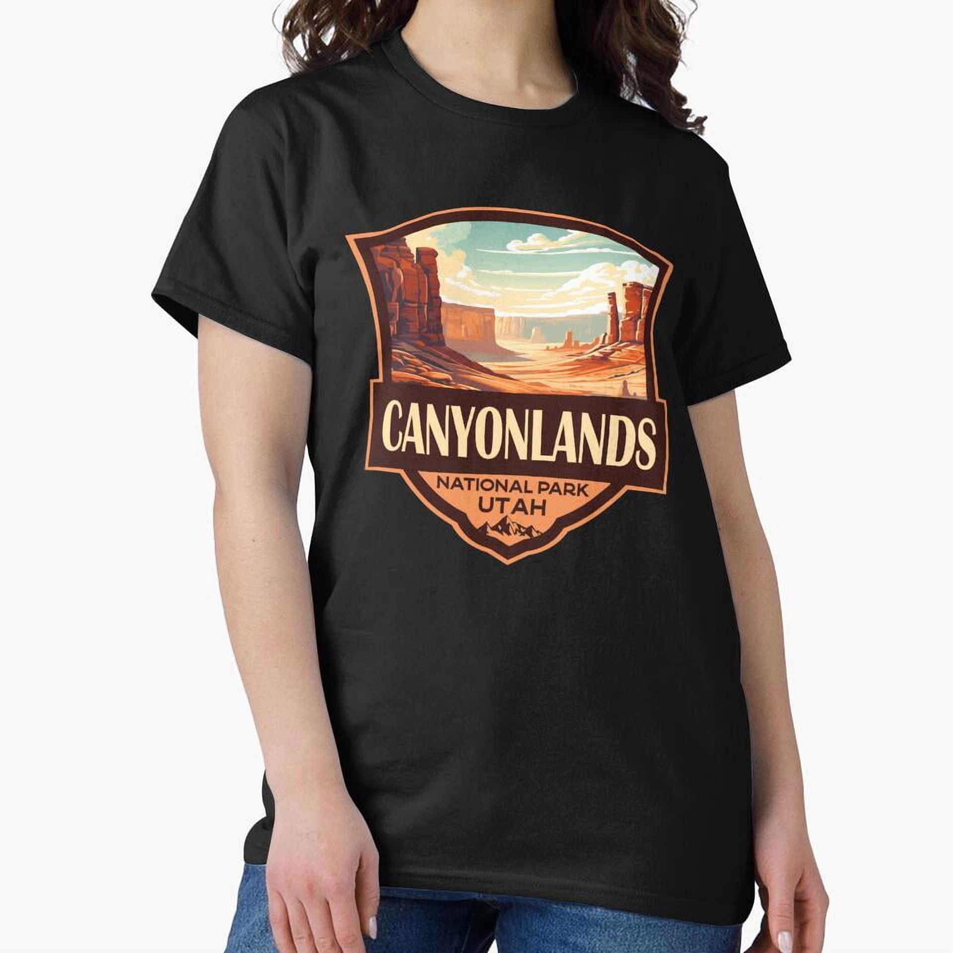 Canyonlands National Park Illustration Retro Badge Shirt, Trendy ...