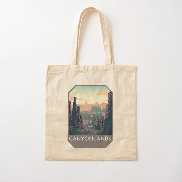 Canyonlands National Park Vintage Travel Art Canvas Tote Bags, Reusable ...